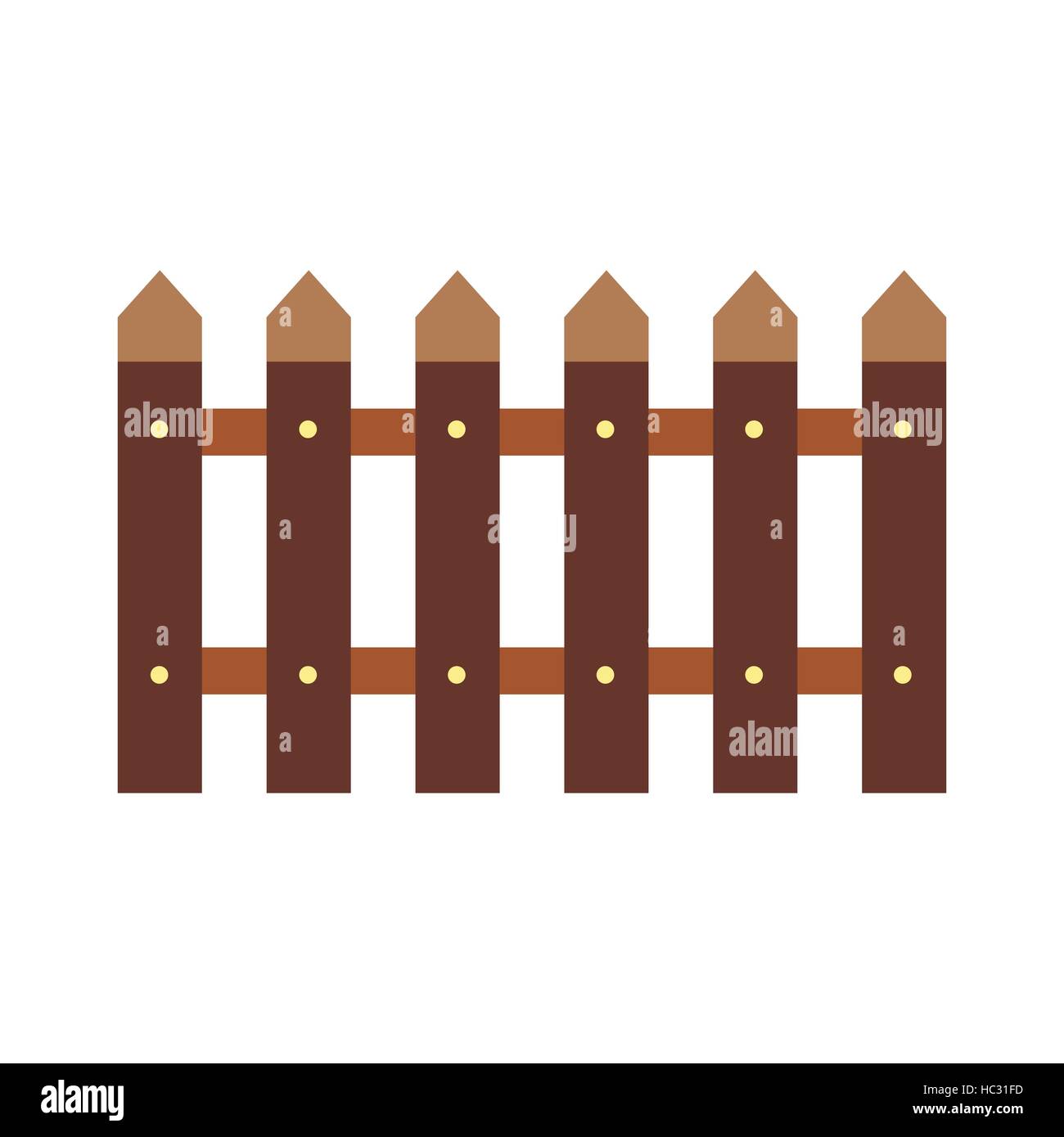 Fence flat icon Stock Vector Image & Art - Alamy