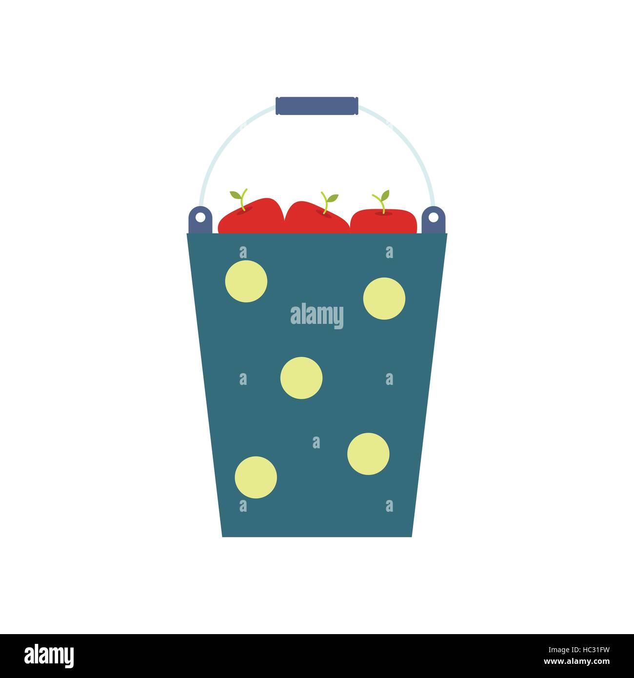Blue bucket of fruit Stock Vector Image & Art - Alamy
