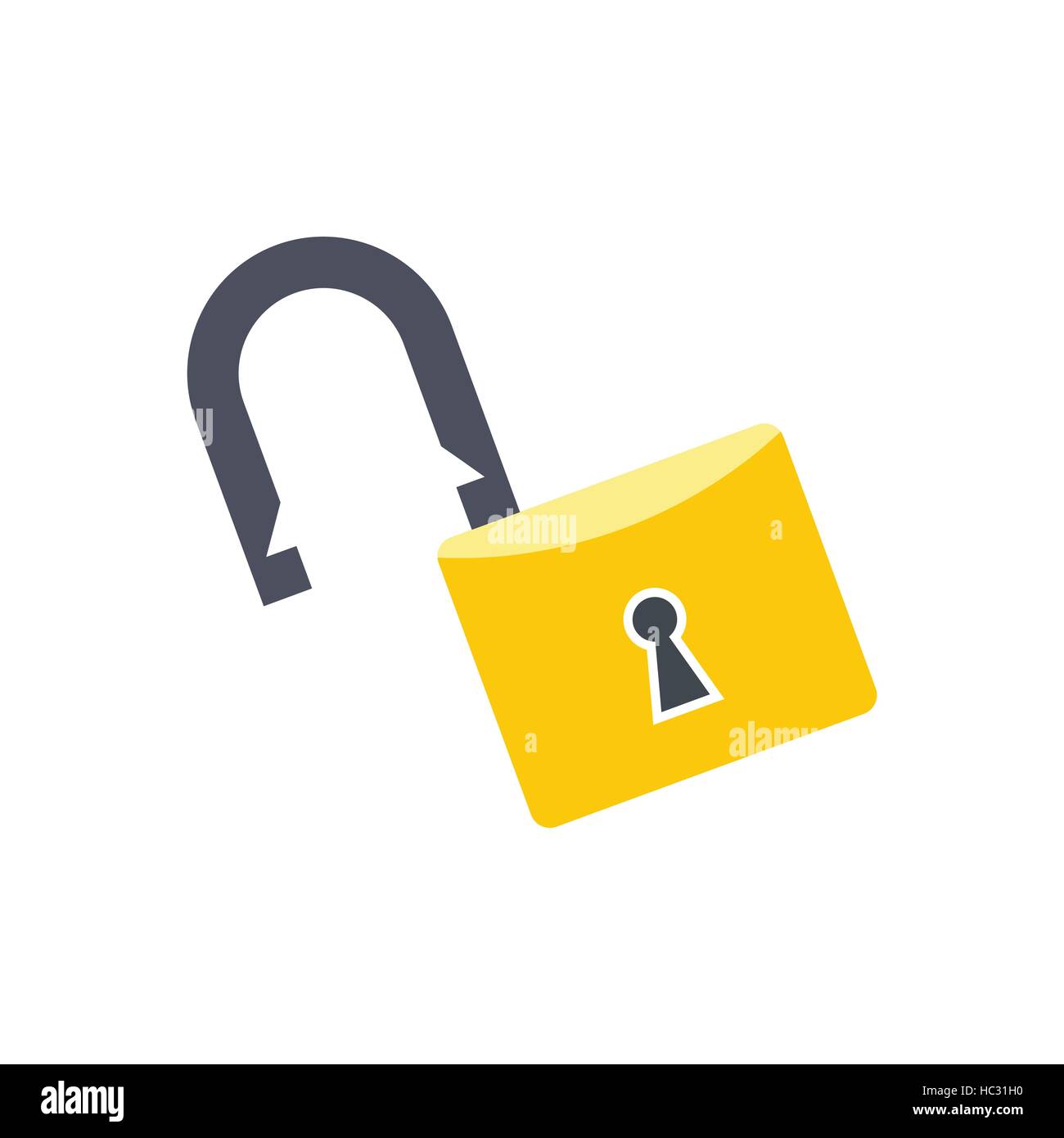 Open lock flat Stock Vector Image & Art - Alamy