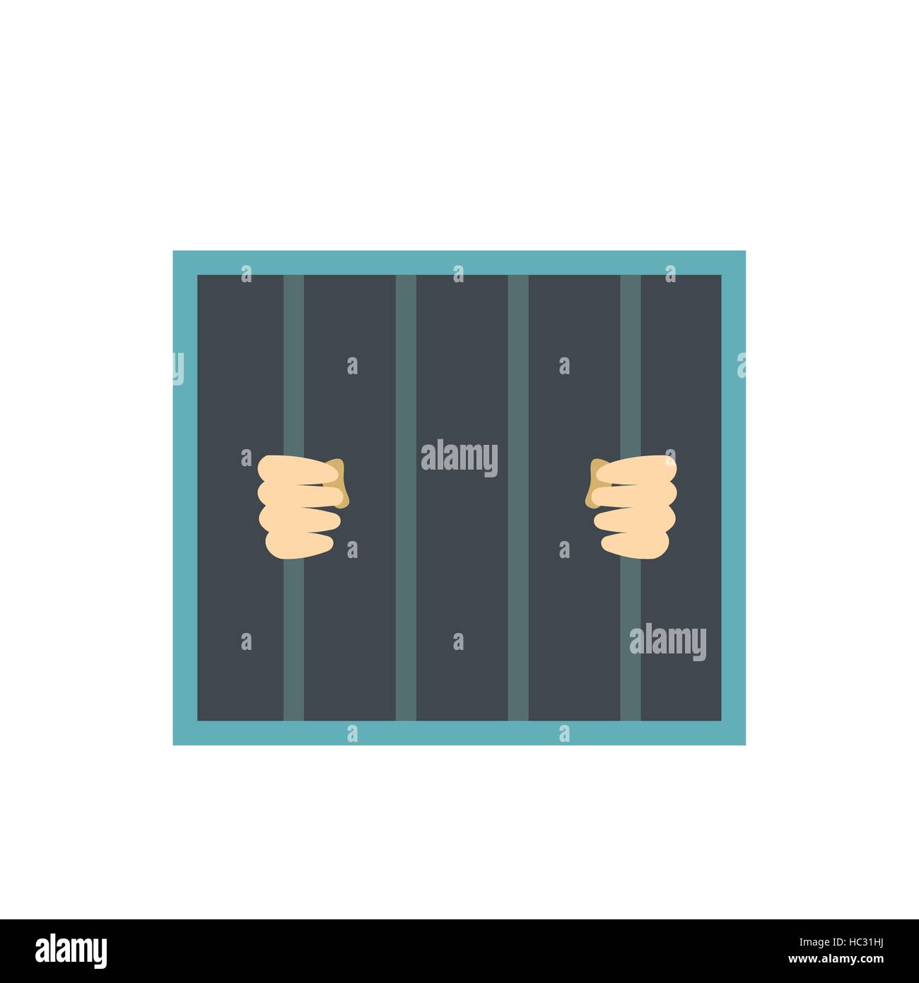 Jail bars hand Cut Out Stock Images & Pictures - Alamy