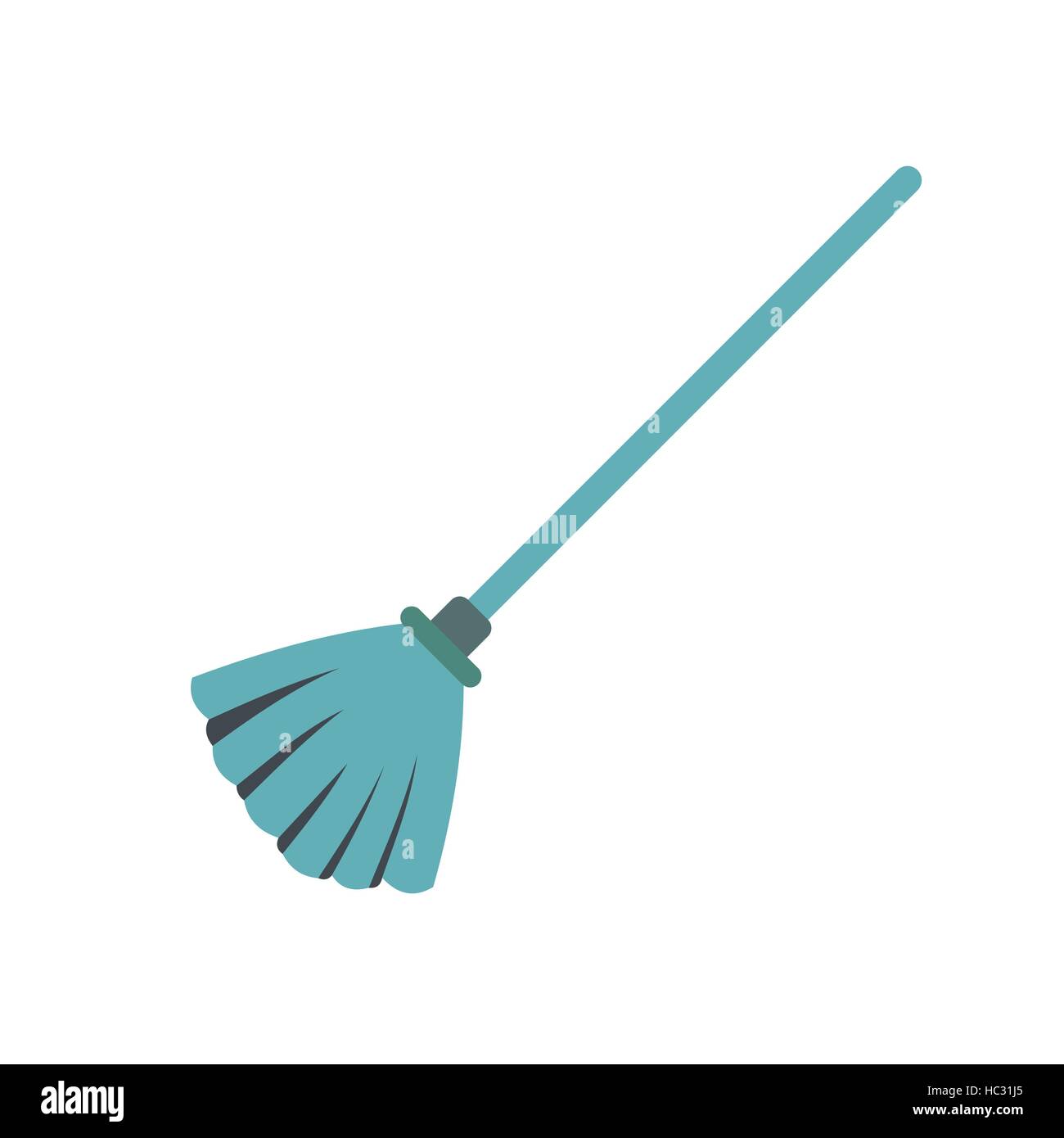 Blue broom flat Stock Vector Image & Art - Alamy