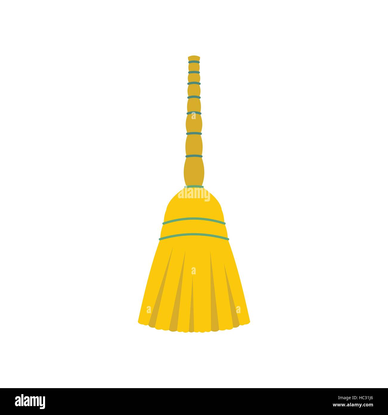 Yellow broom flat Stock Vector Image & Art - Alamy