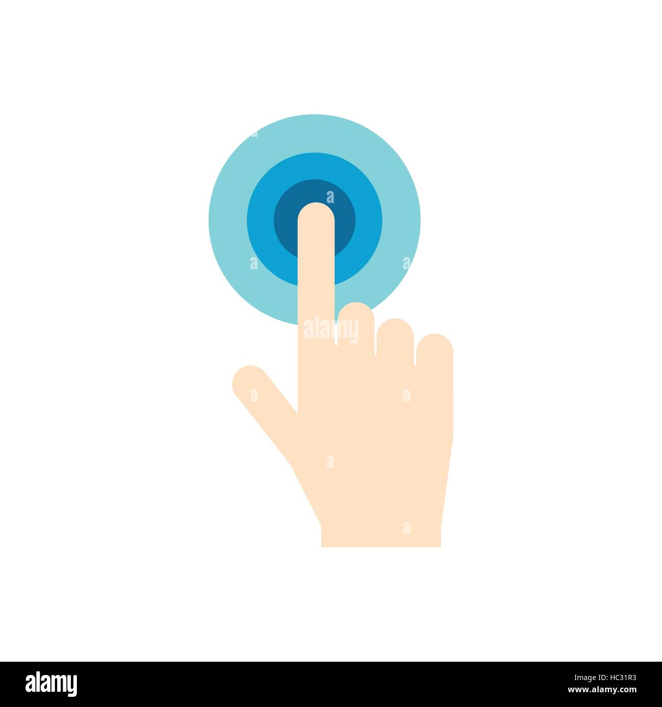 Click hand flat icon Stock Vector Image & Art - Alamy