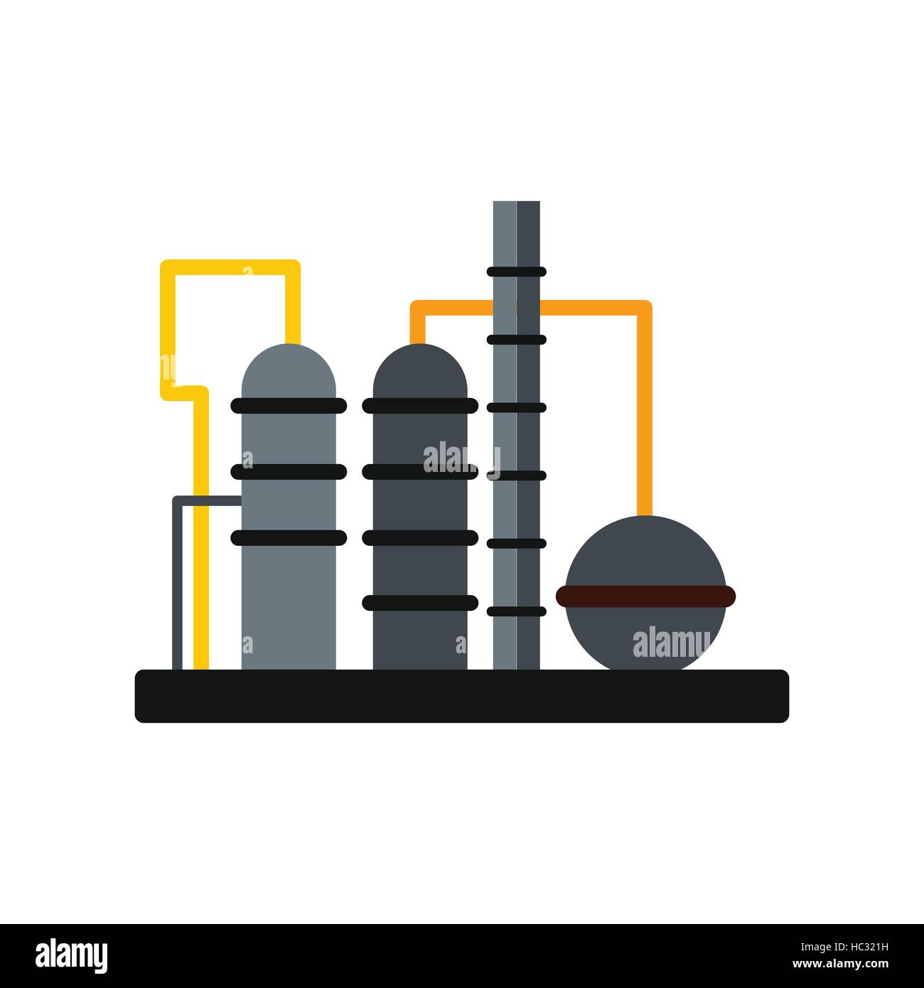Crude oil refinery distillation tower Stock Vector Images - Alamy