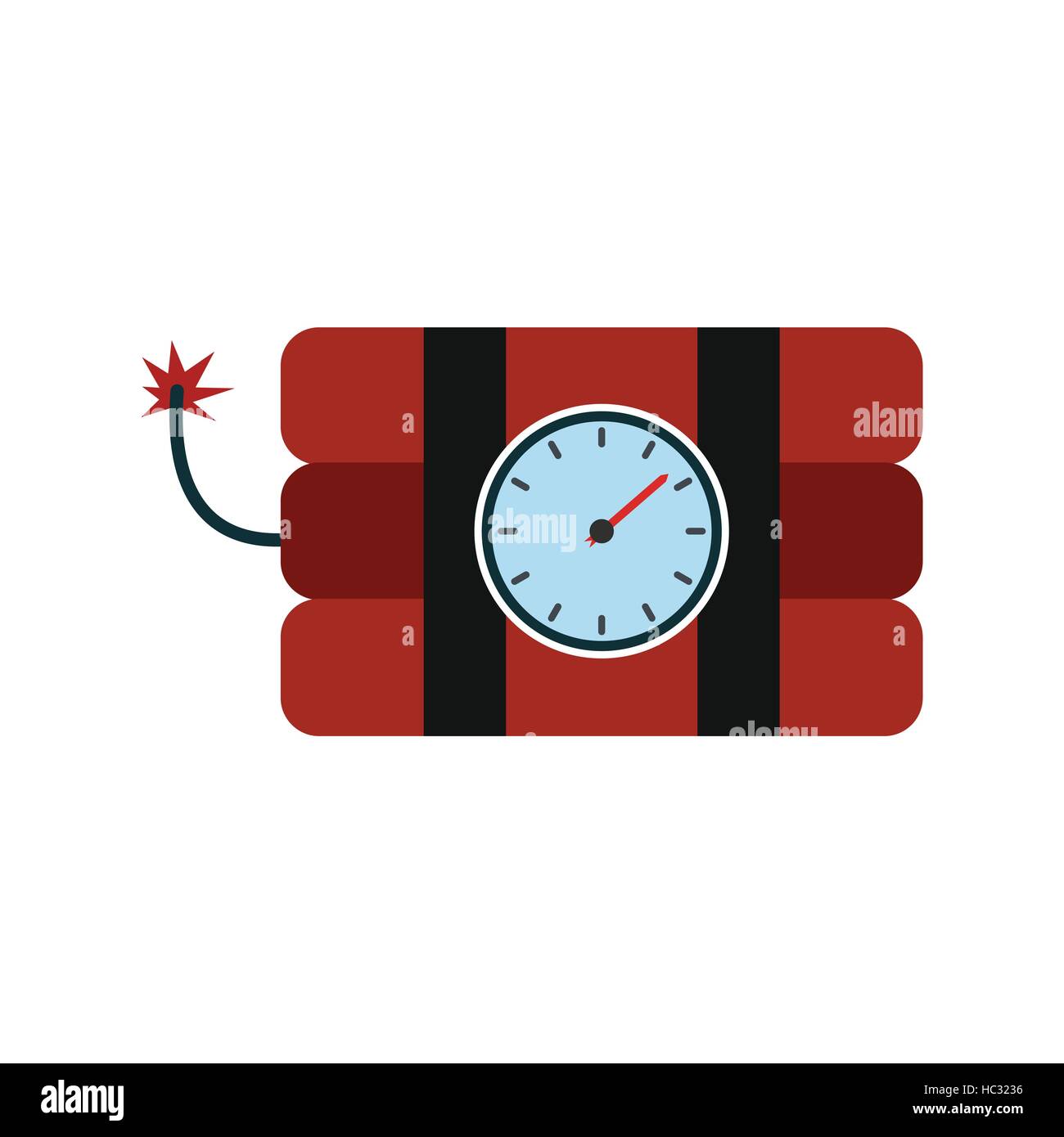 Bomb with clock timer flat icon Stock Vector Image & Art - Alamy
