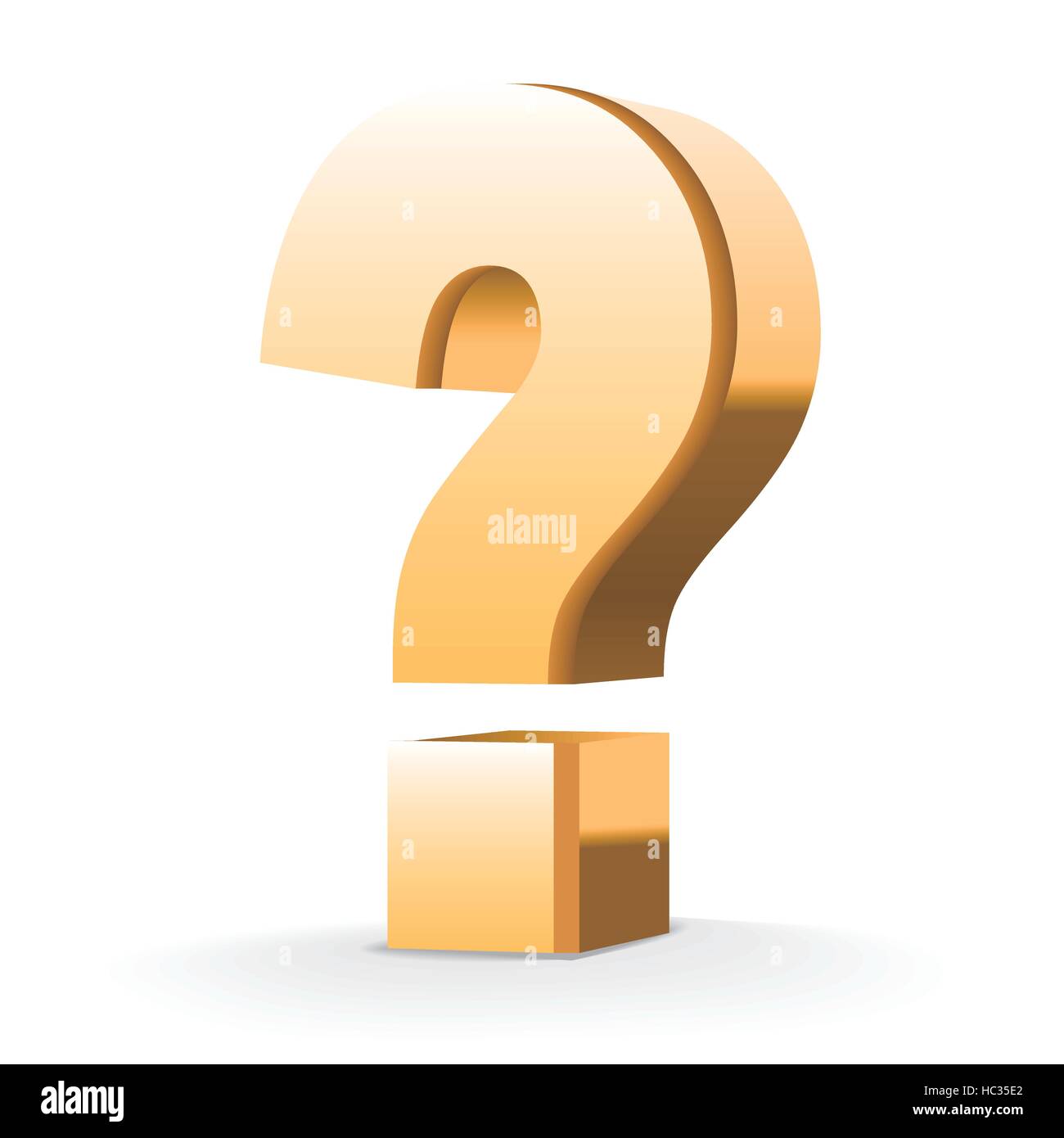 golden question mark isolated white background Stock Vector Image & Art ...