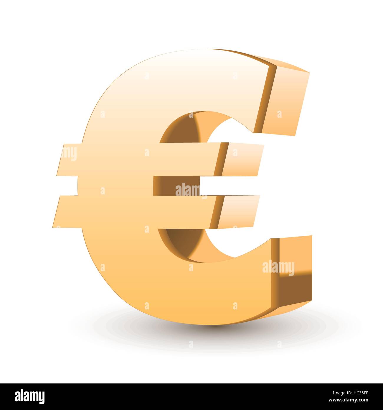 golden euro symbol isolated white background Stock Vector Image & Art ...