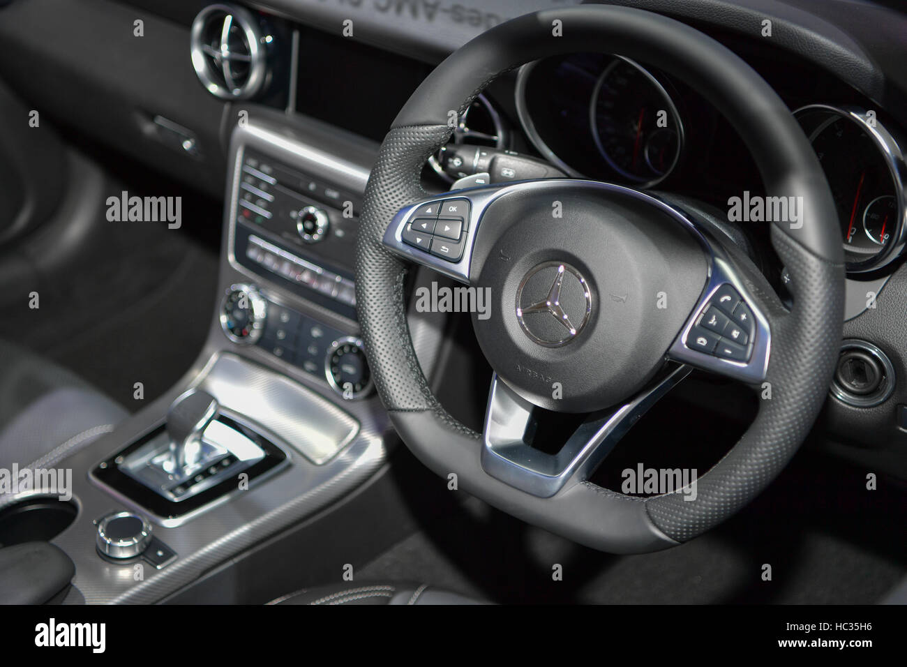 NONTHABURI - NOVEMBER 30: Mercedes-Benz SLC43 car on display at ...