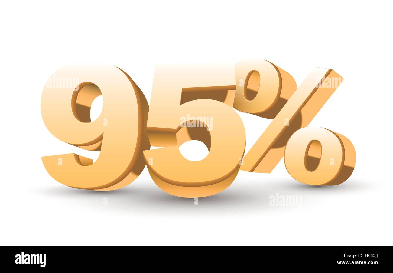 3d shiny golden discount collection - 95 percent isolated white ...
