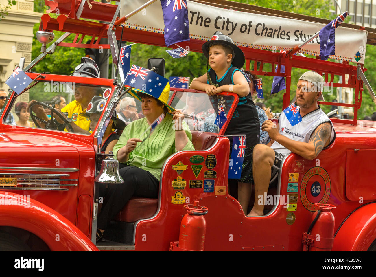 Australia Day City Adelaide - Parade! Stock Photo - Alamy
