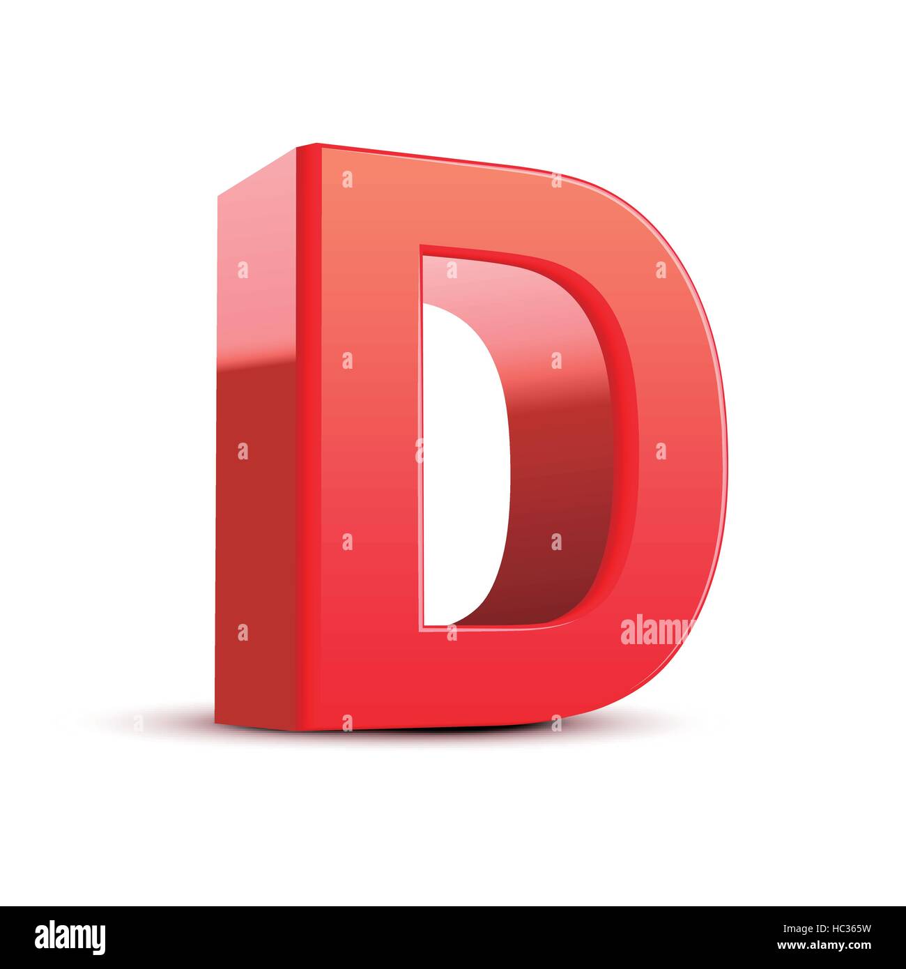 3d red letter D isolated white background Stock Vector Image & Art - Alamy