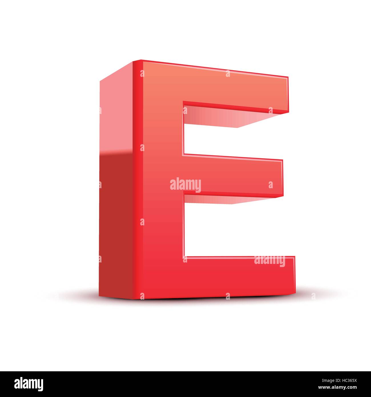 3d red letter E isolated white background Stock Vector Image & Art - Alamy