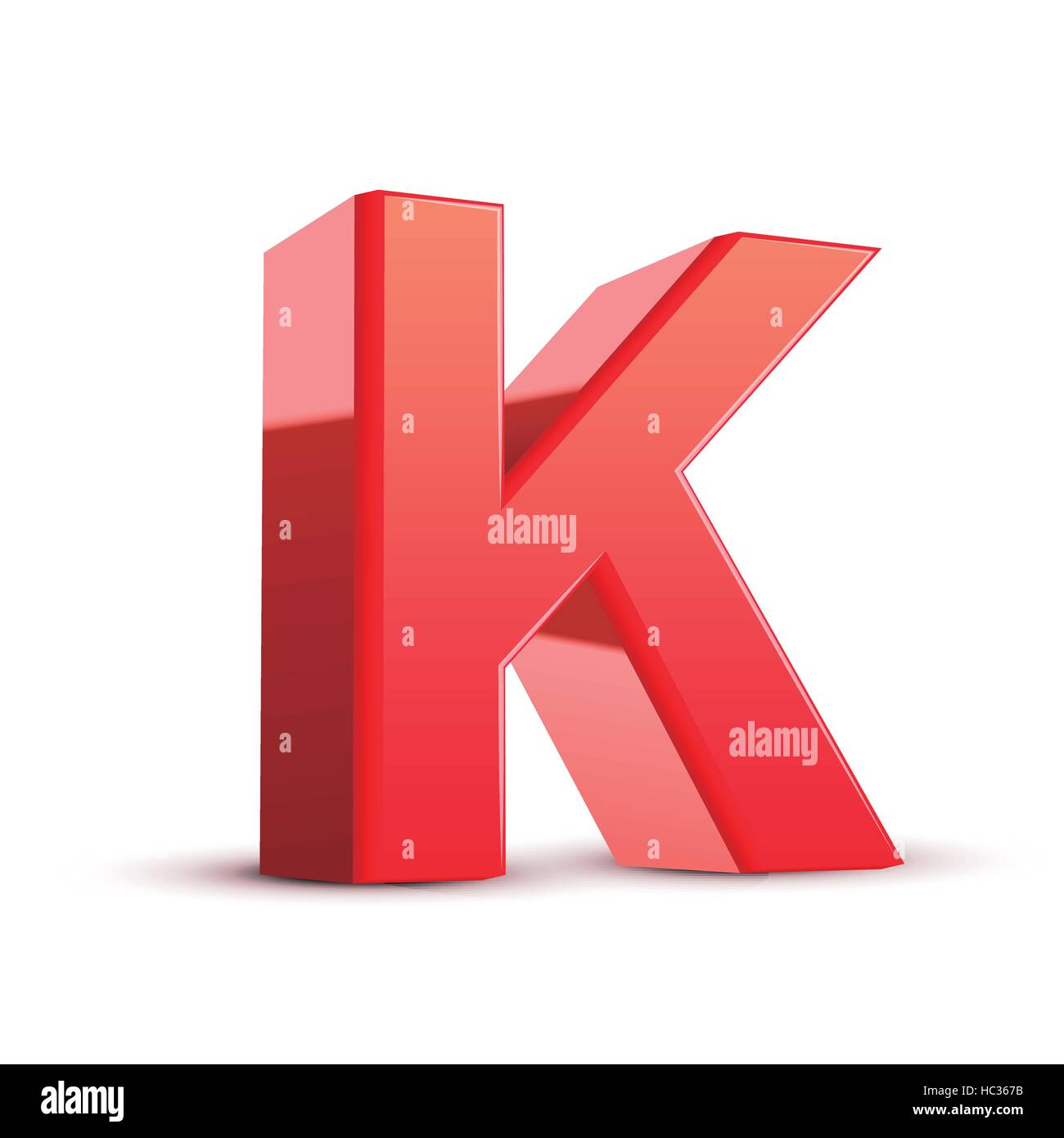 3d red letter K isolated white background Stock Vector Image & Art - Alamy
