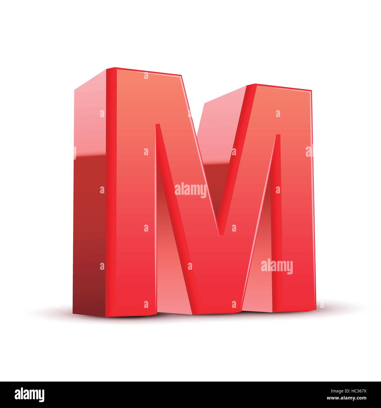 3d red letter M isolated white background Stock Vector Image & Art - Alamy