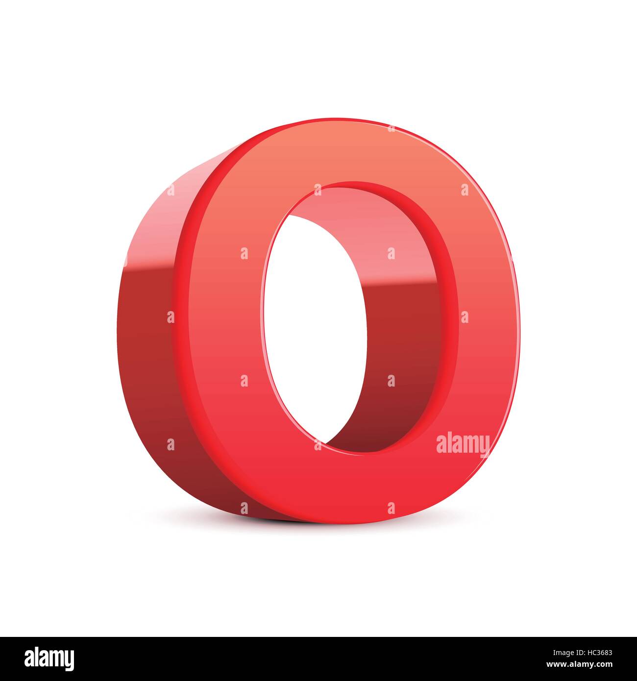 3d red letter O isolated white background Stock Vector Image & Art - Alamy