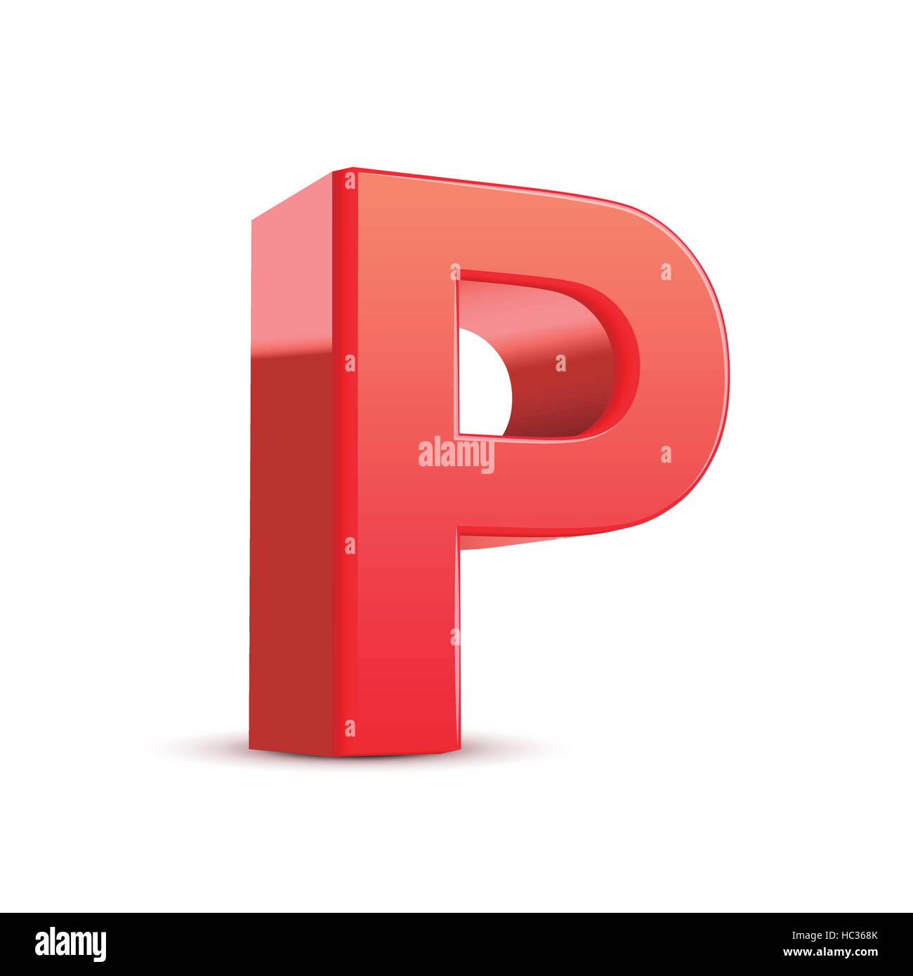 3d red letter P isolated white background Stock Vector Image & Art - Alamy