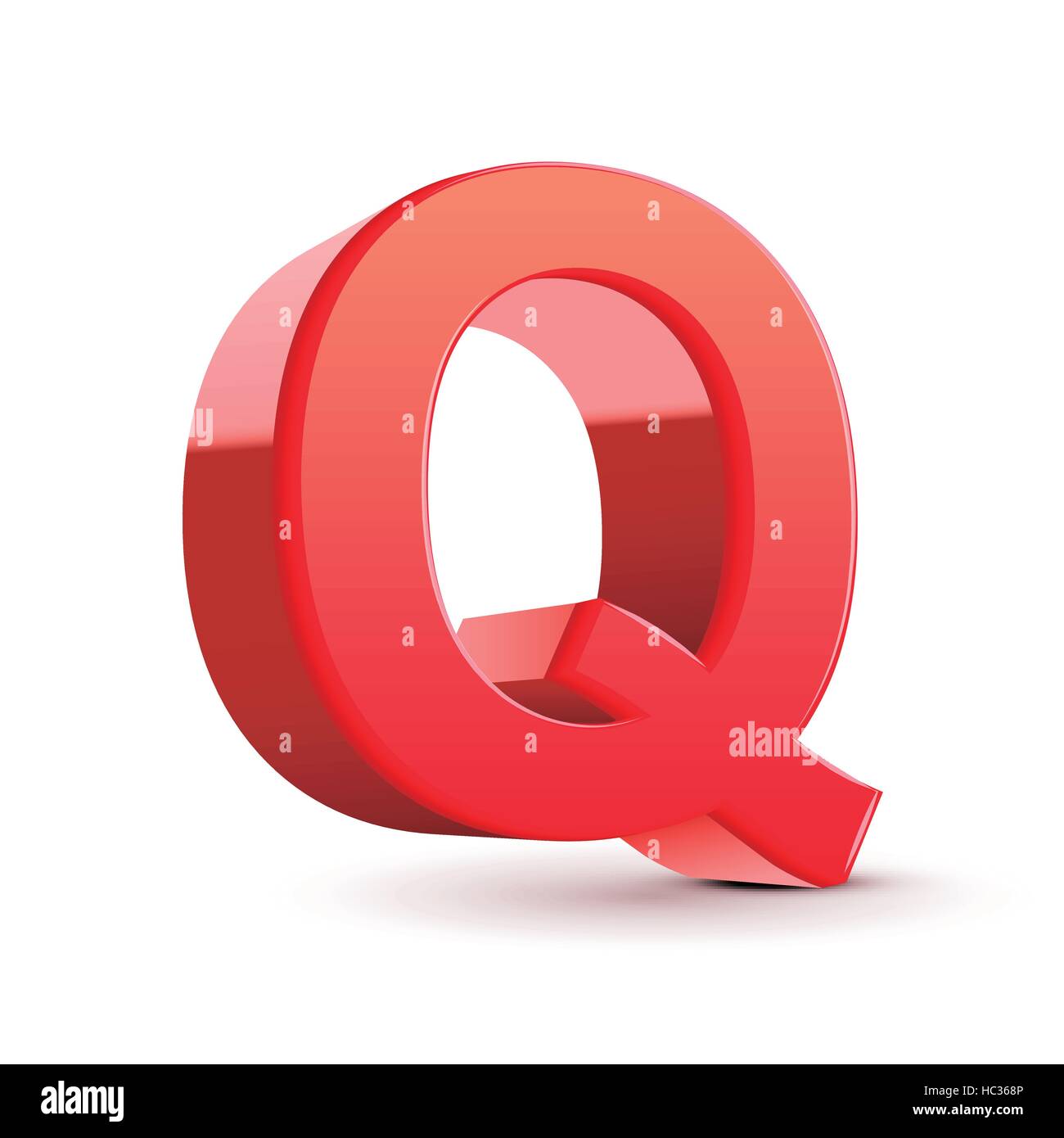 3d red letter Q isolated white background Stock Vector Image & Art - Alamy