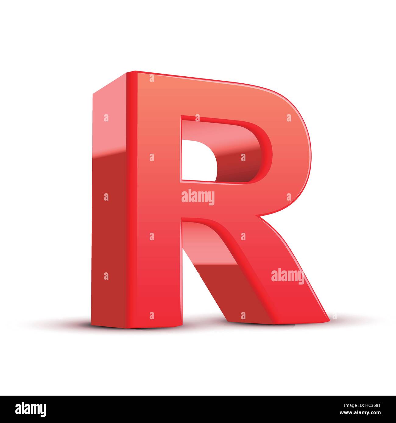 3d red letter R isolated white background Stock Vector Image & Art - Alamy