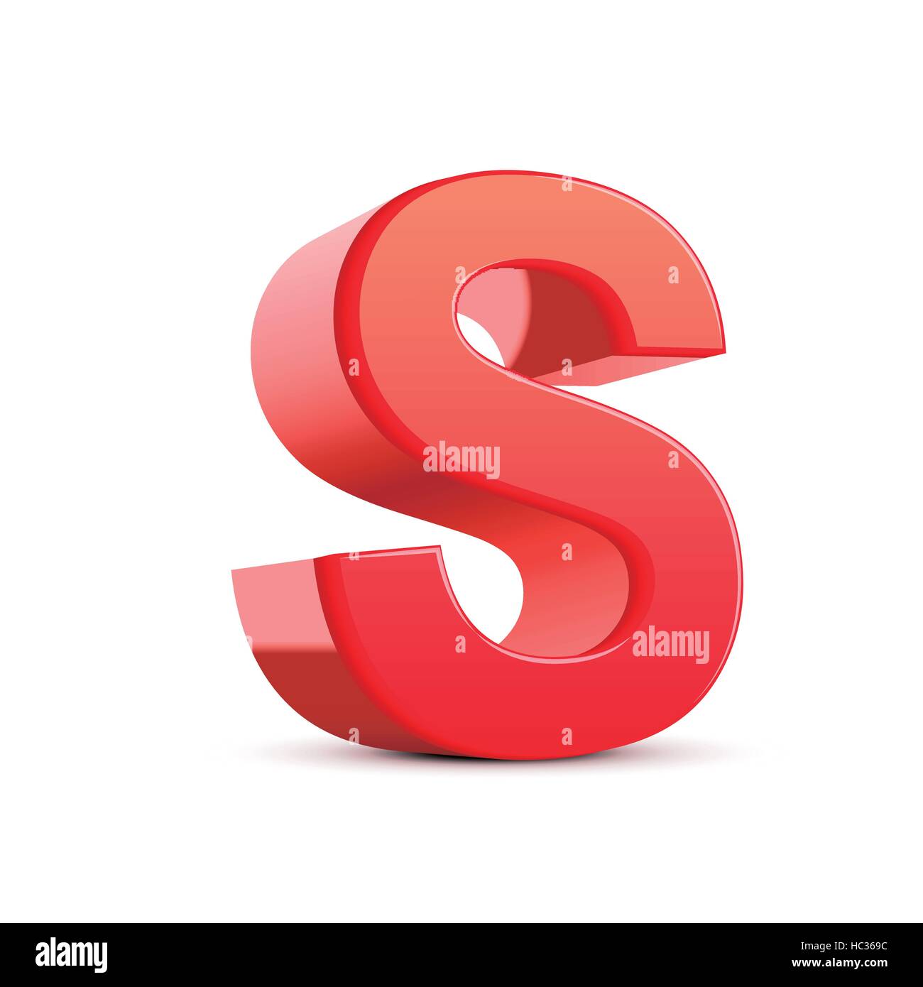 3d red letter S isolated white background Stock Vector Image & Art - Alamy