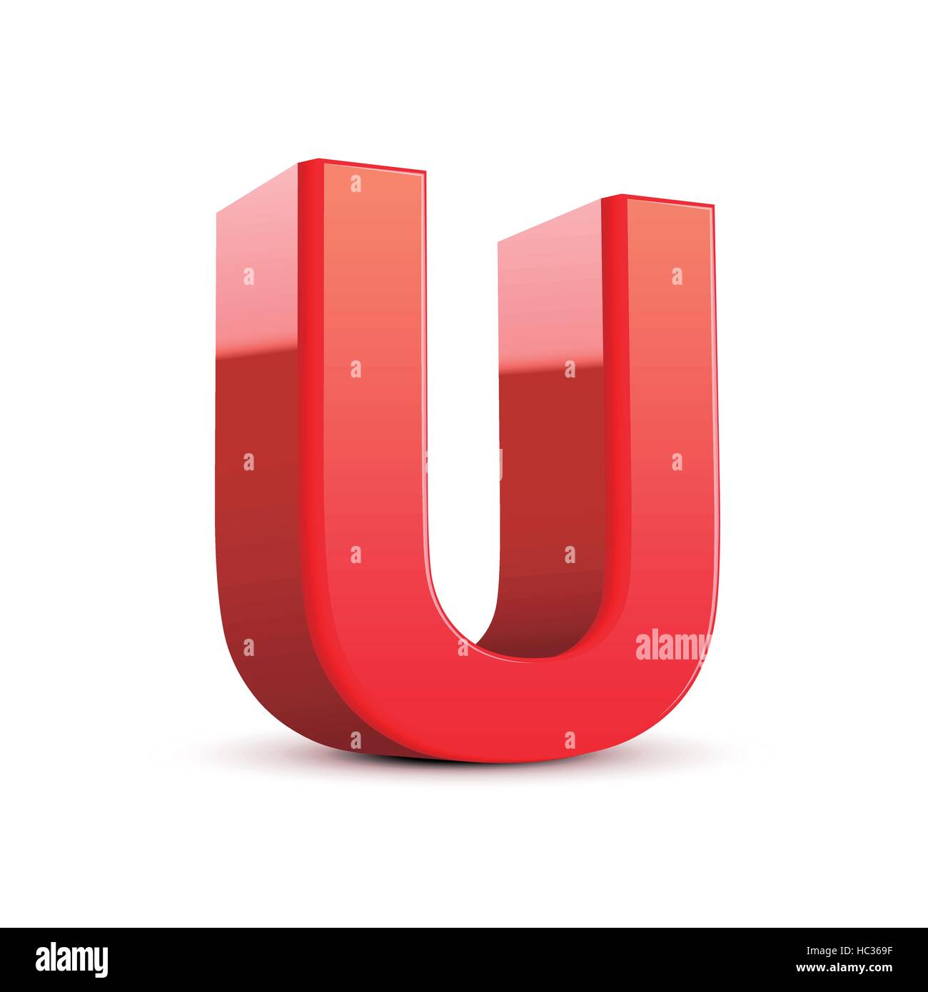 3d red letter U isolated white background Stock Vector Image & Art - Alamy