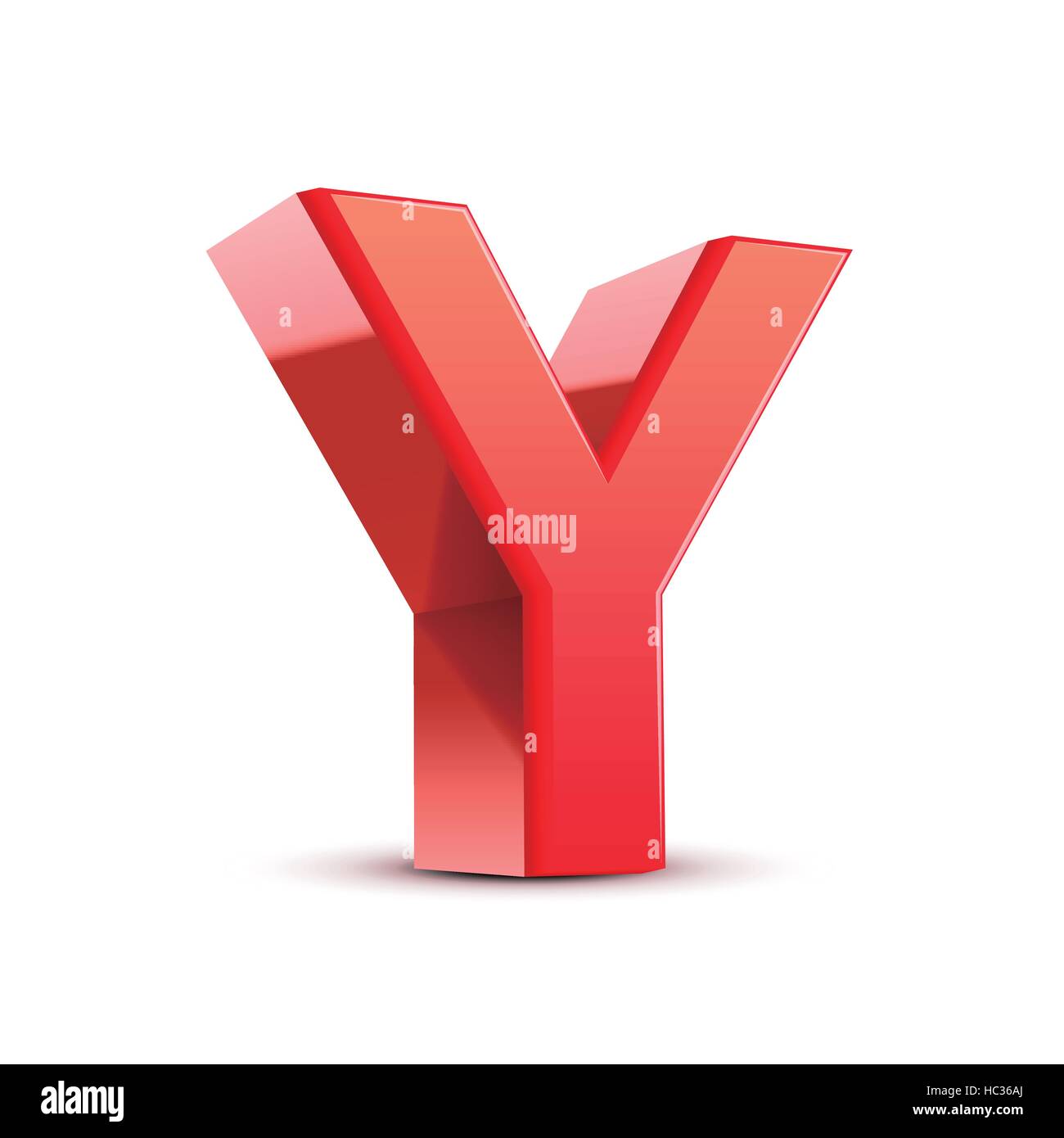3d red letter Y isolated white background Stock Vector Image & Art - Alamy