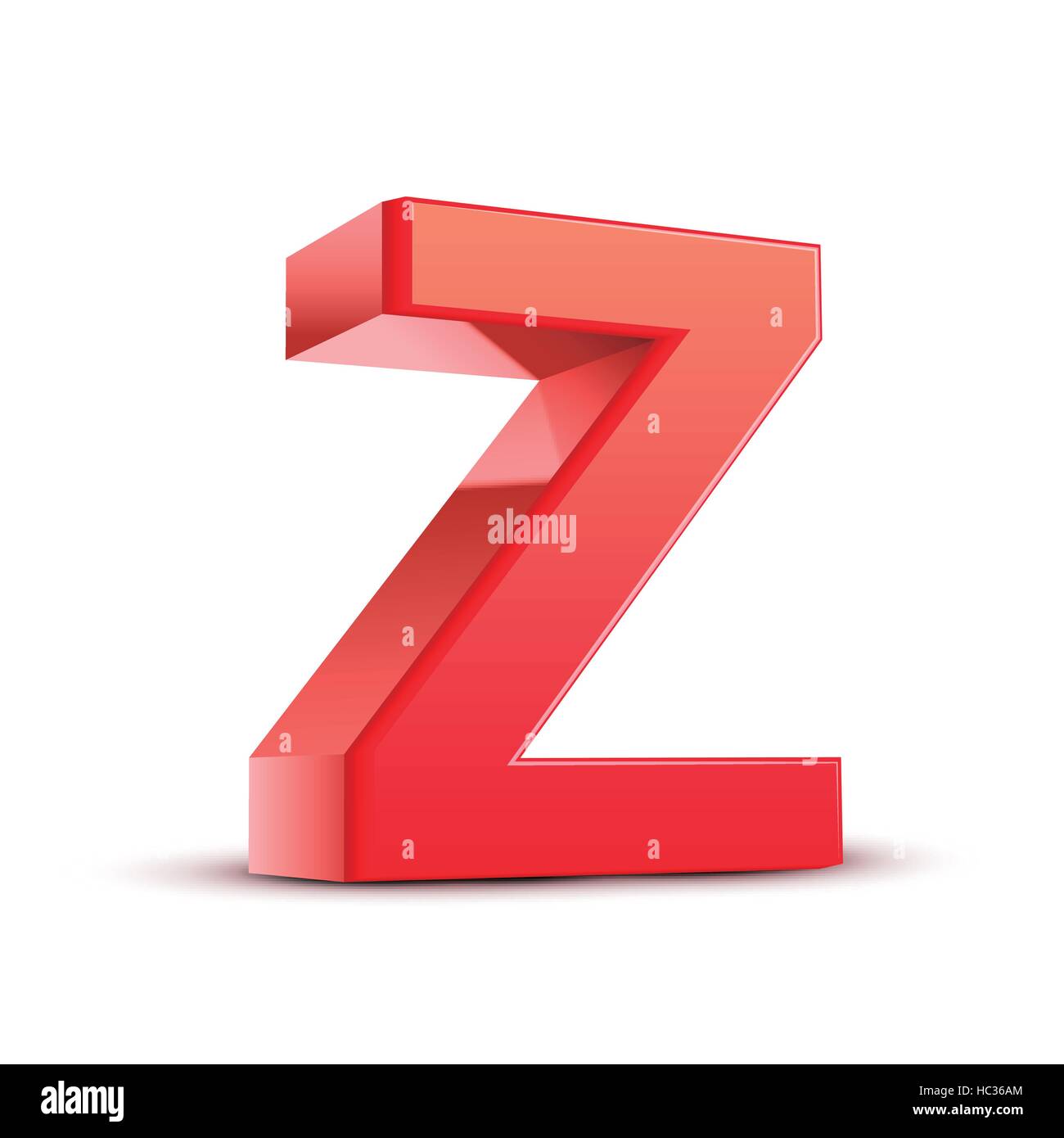 3d red letter Z isolated white background Stock Vector Image & Art - Alamy