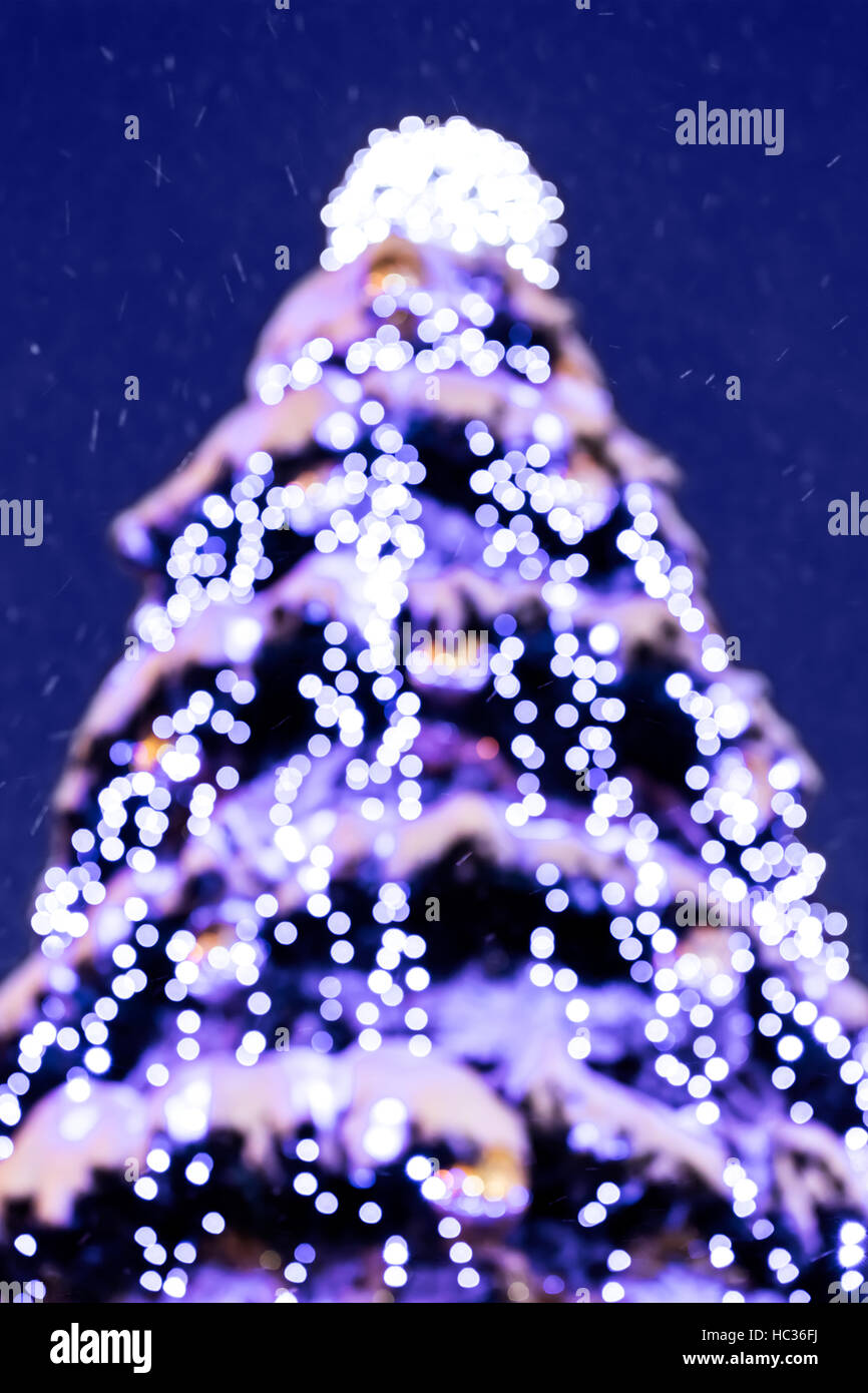 Night snowfall christmas tree hi-res stock photography and images - Alamy