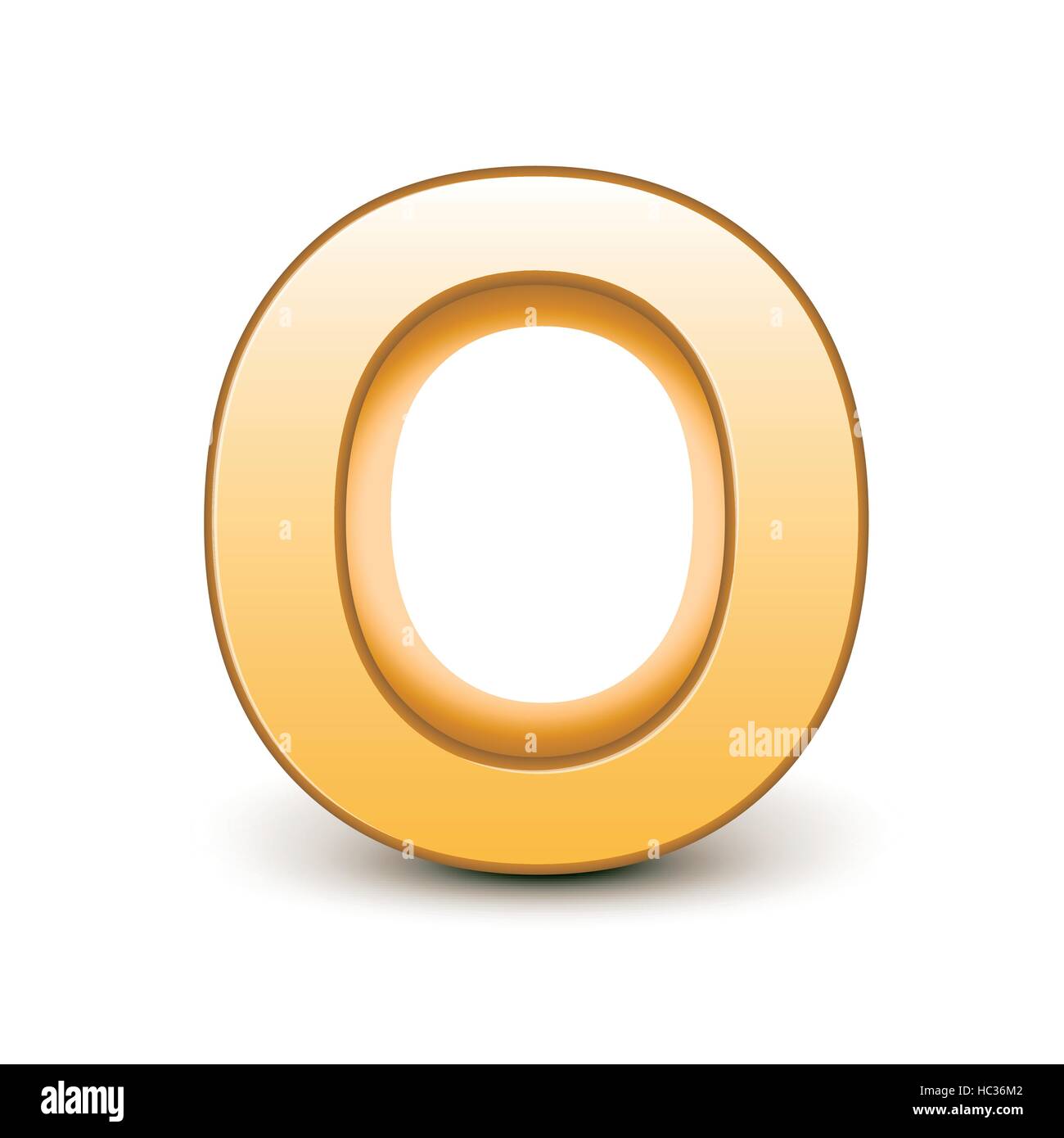 3d golden letter O isolated white background Stock Vector Image & Art ...