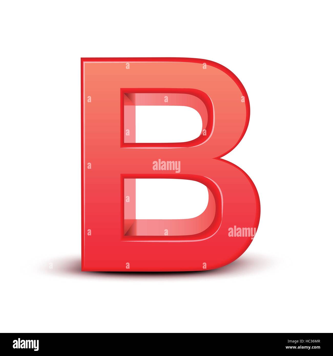 3d red letter B isolated white background Stock Vector Image & Art - Alamy