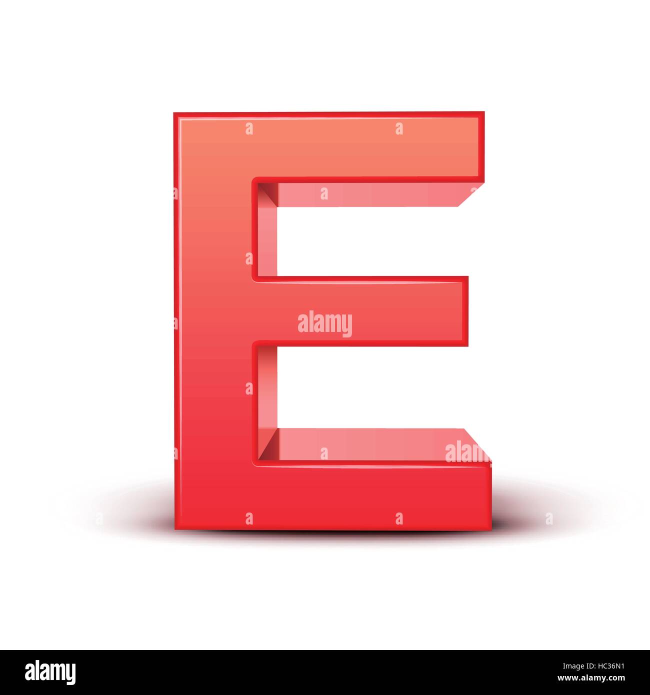 3d red letter E isolated white background Stock Vector Image & Art - Alamy