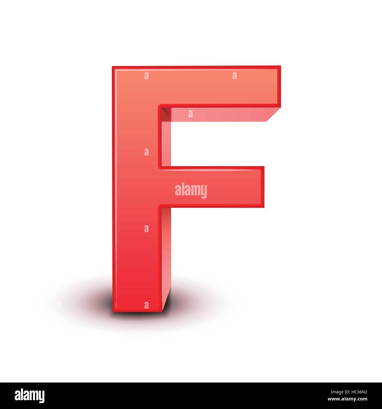 3d red letter F isolated white background Stock Vector Image & Art - Alamy