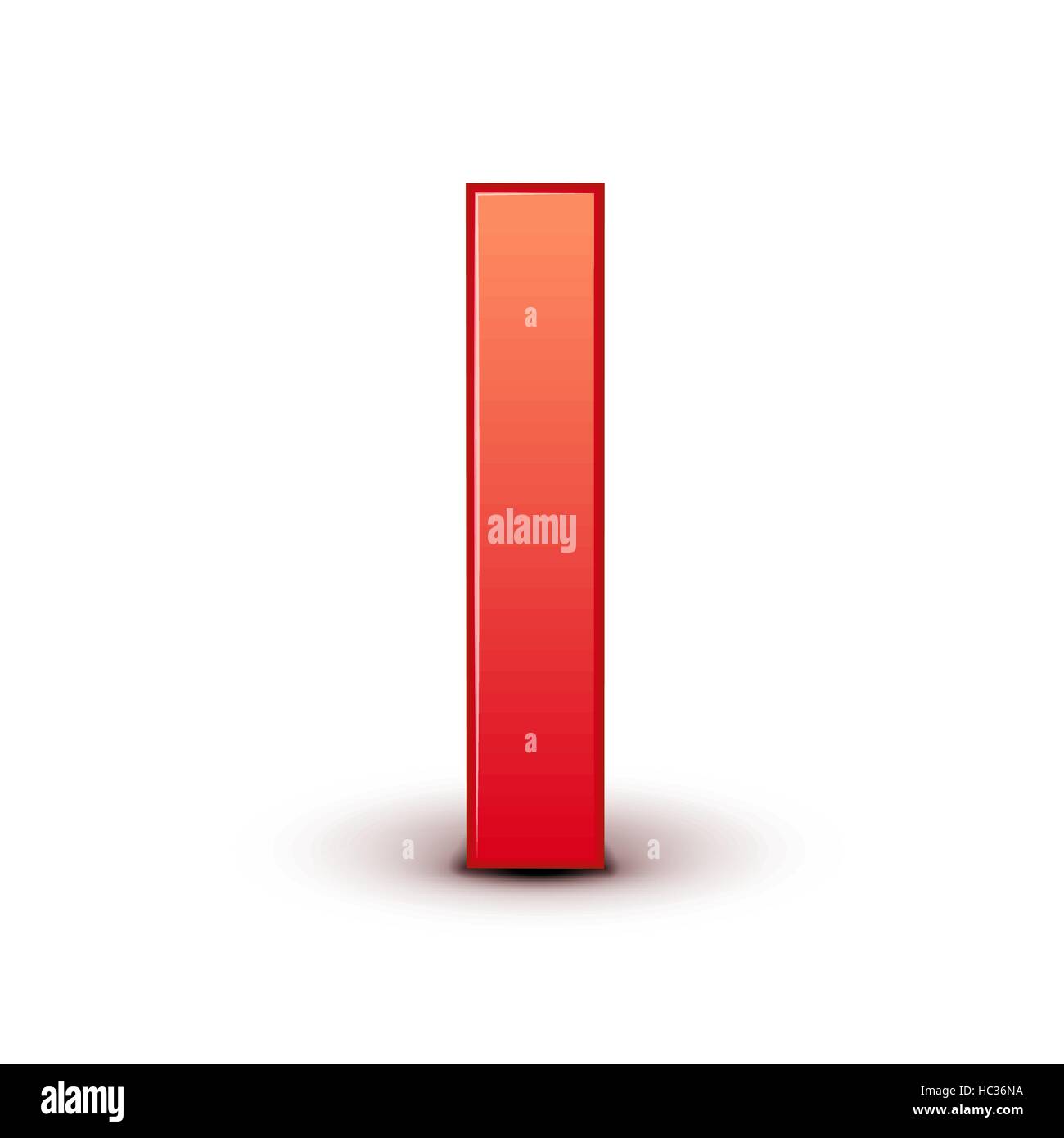 3d red letter I isolated white background Stock Vector Image & Art - Alamy