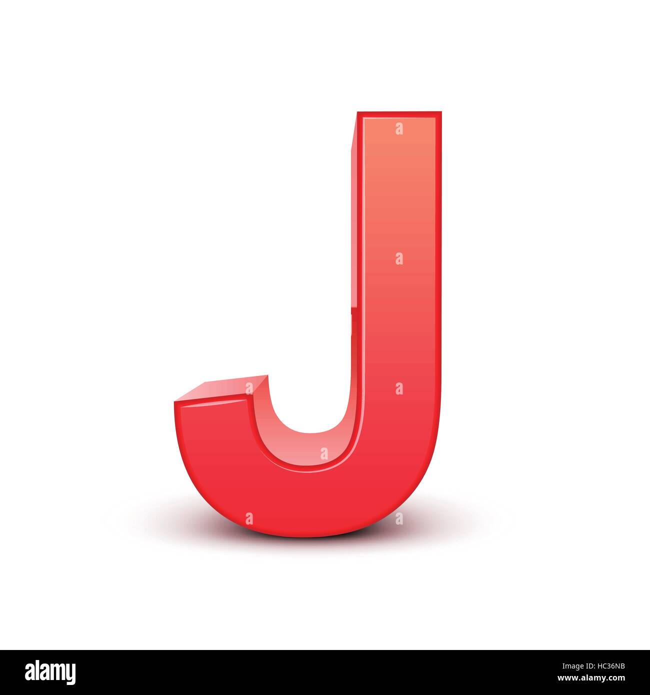 3d red letter J isolated white background Stock Vector Image & Art - Alamy