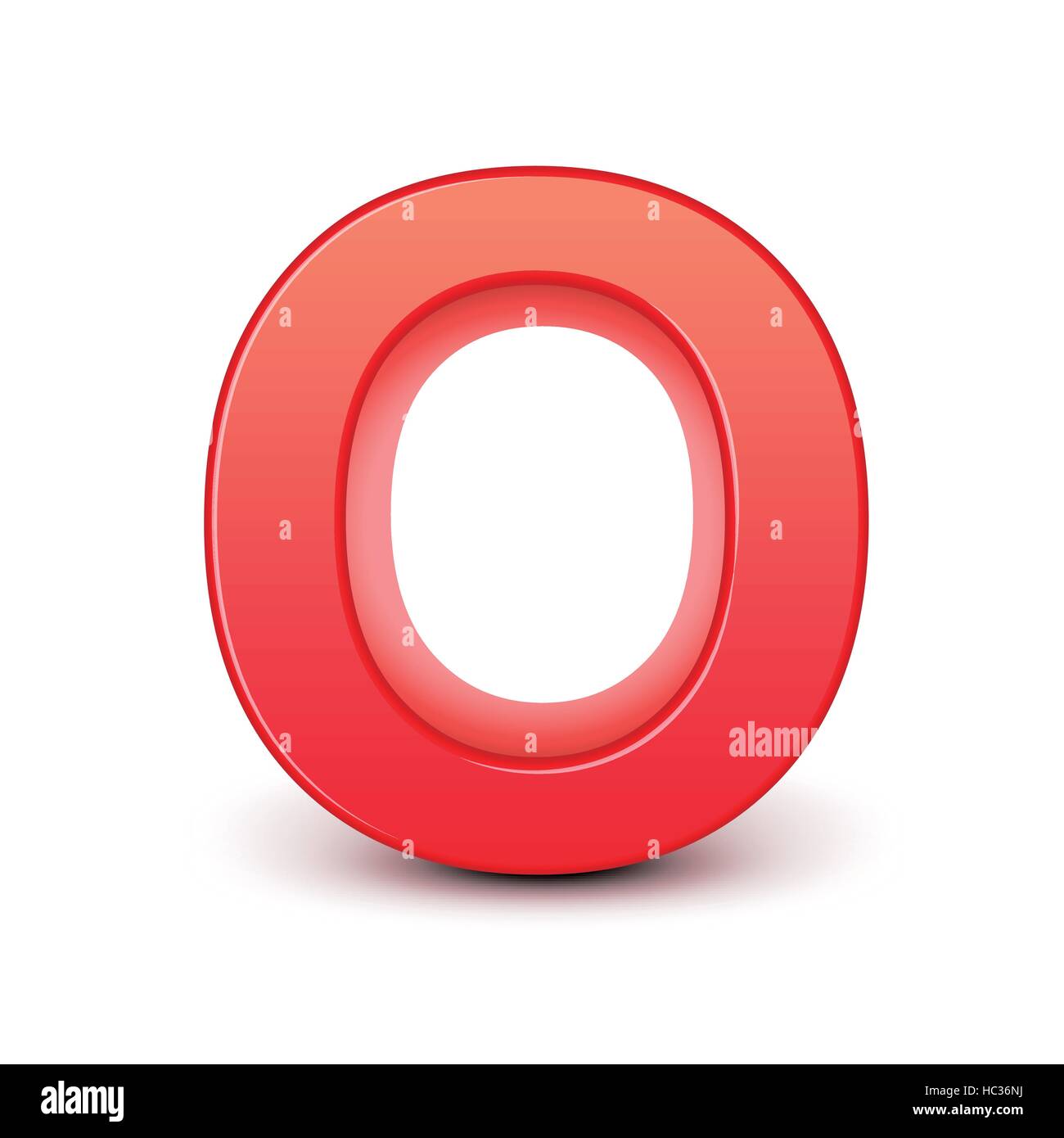 3d red letter O isolated white background Stock Vector Image & Art - Alamy