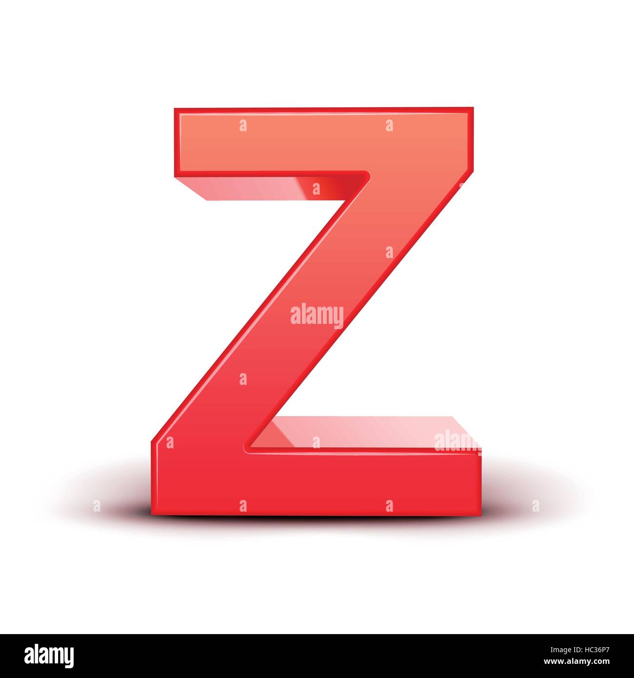 3d red letter Z isolated white background Stock Vector Image & Art - Alamy