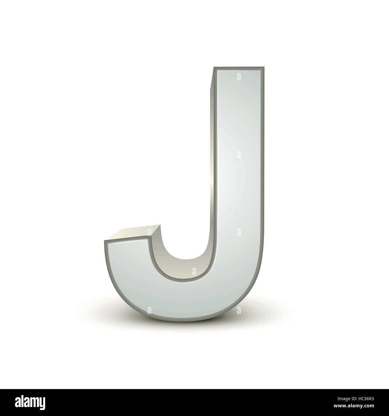 3d silver letter J isolated white background Stock Vector Image & Art ...