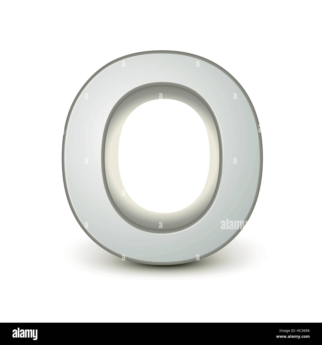 3d silver letter O isolated white background Stock Vector Image & Art ...