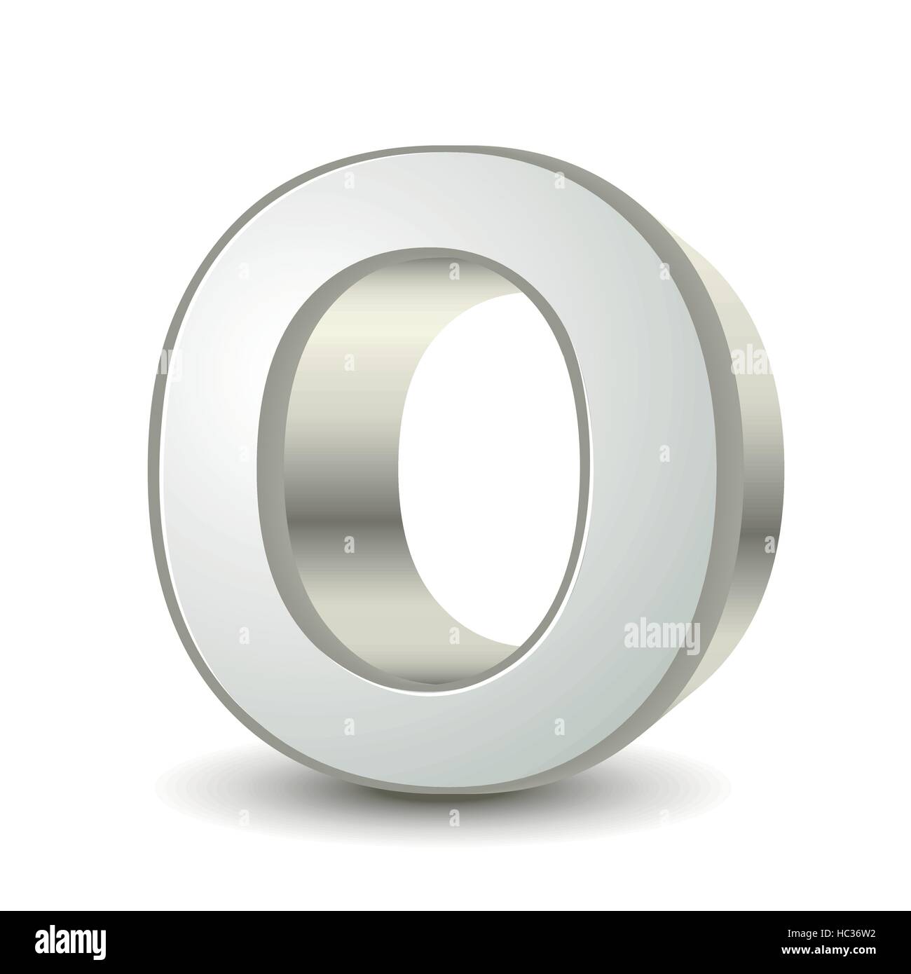 3d silver letter O isolated white background Stock Vector Image & Art ...