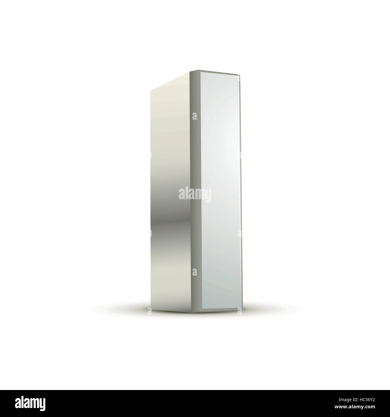 3d silver letter I isolated white background Stock Vector Image & Art ...