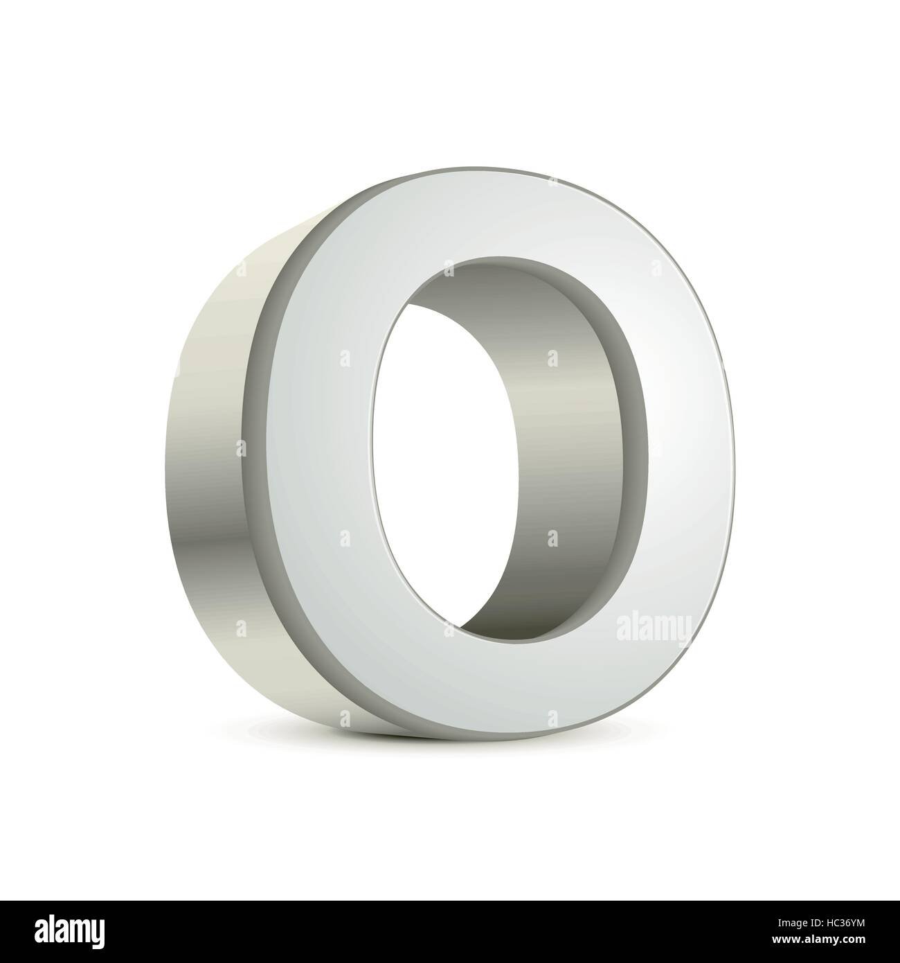 3d silver letter O isolated white background Stock Vector Image & Art ...