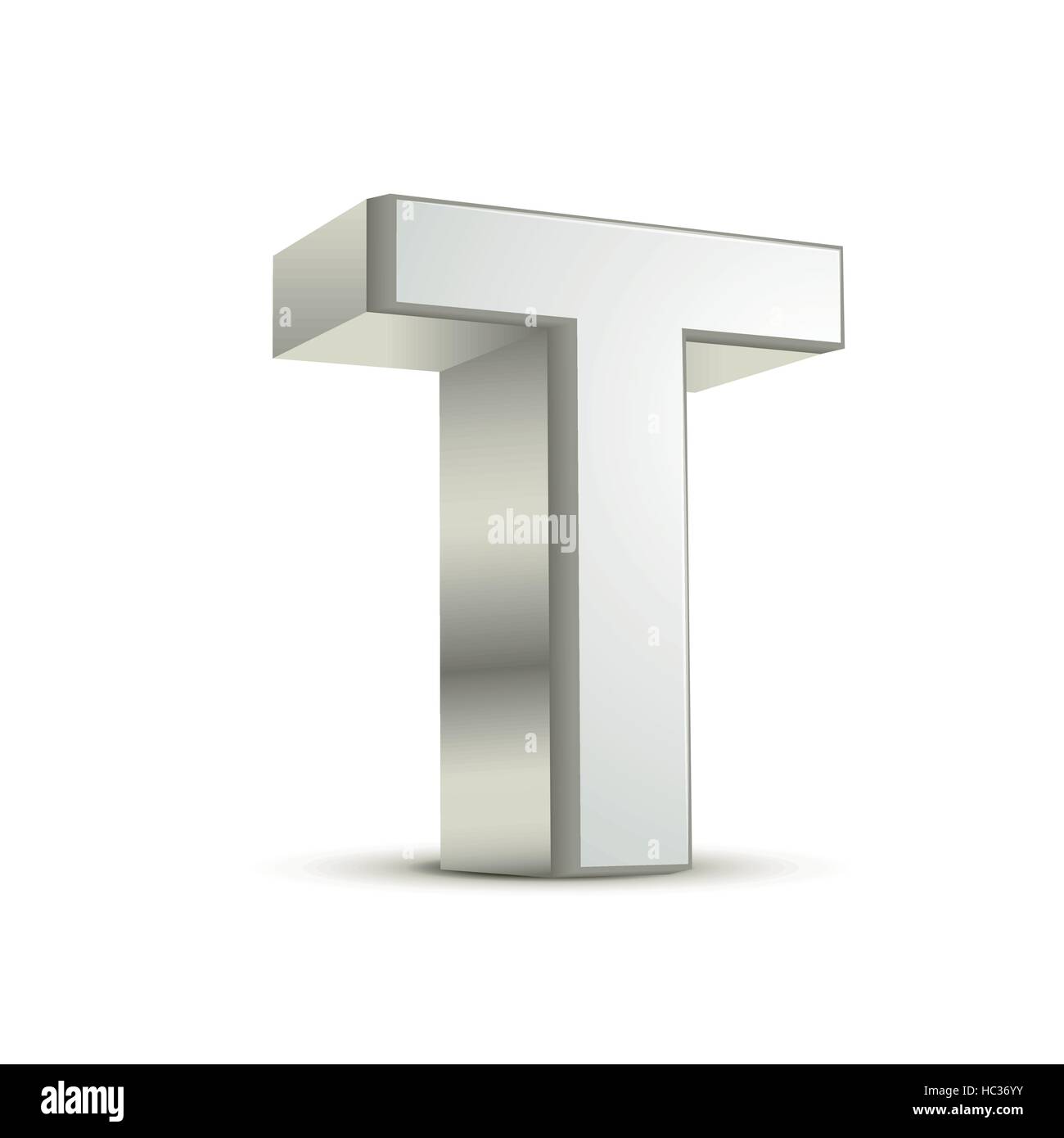 3d silver letter T isolated white background Stock Vector Image & Art ...