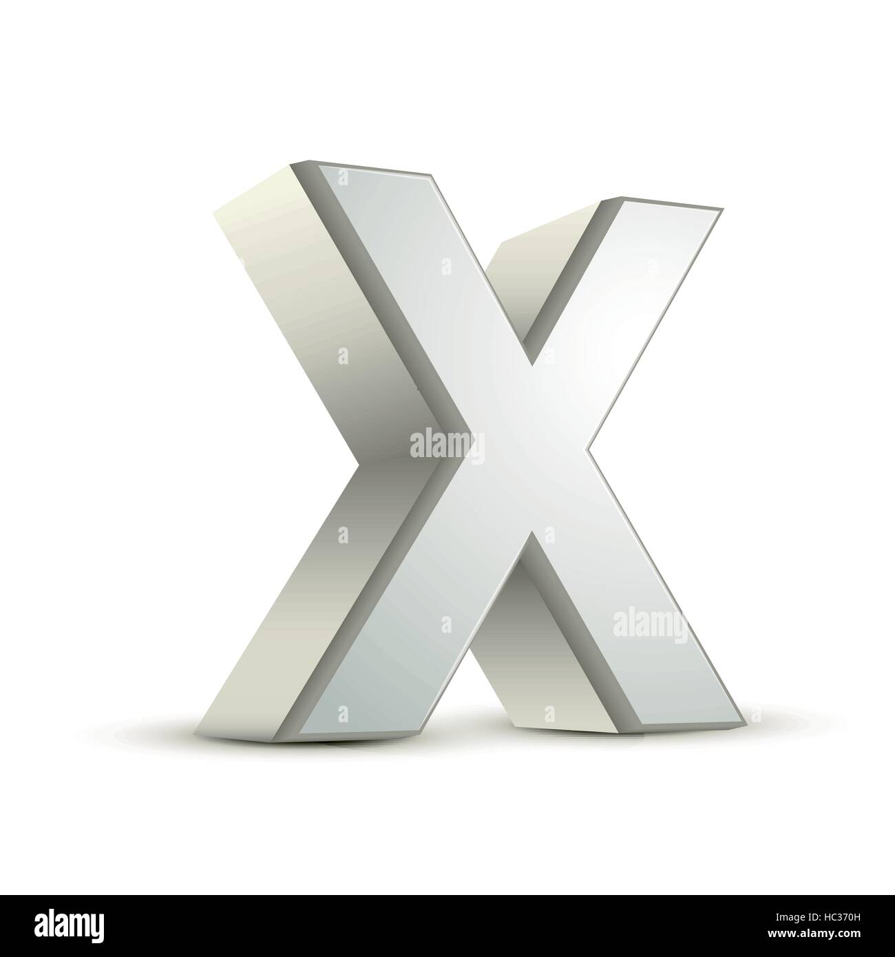3d silver letter X isolated white background Stock Vector Image & Art ...
