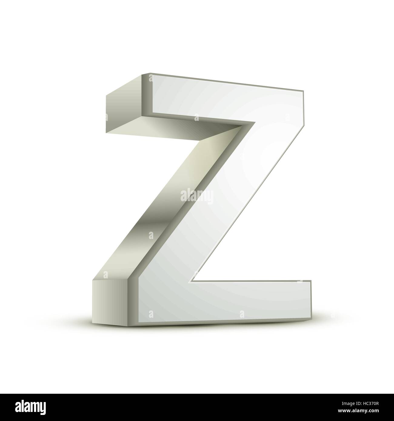 3d silver letter Z isolated white background Stock Vector Image & Art ...