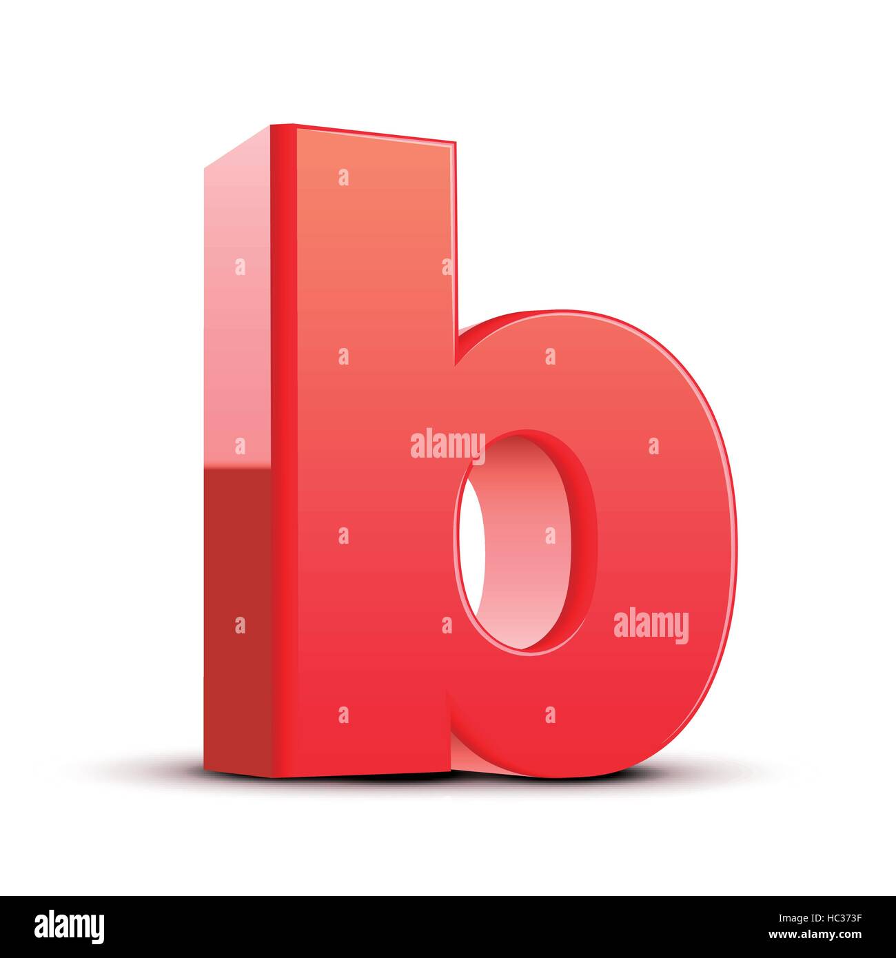 3d red letter b isolated white background Stock Vector Image & Art - Alamy
