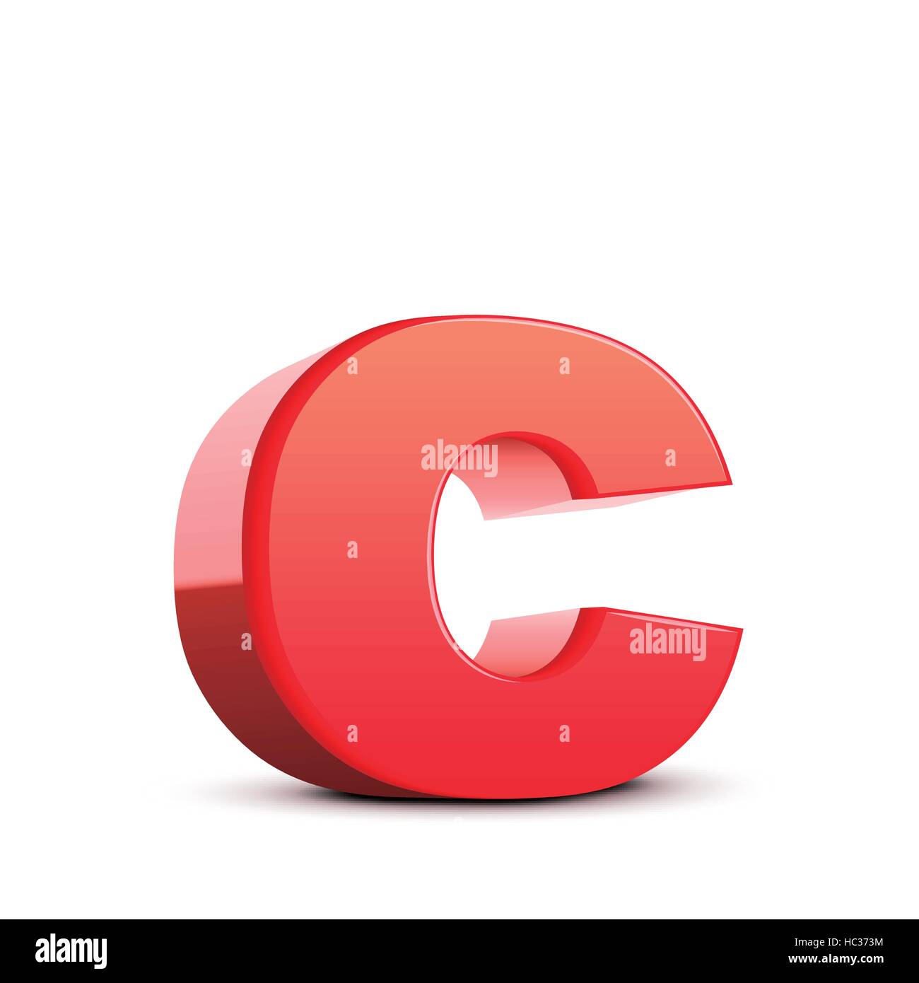 3d red letter c isolated white background Stock Vector Image & Art - Alamy