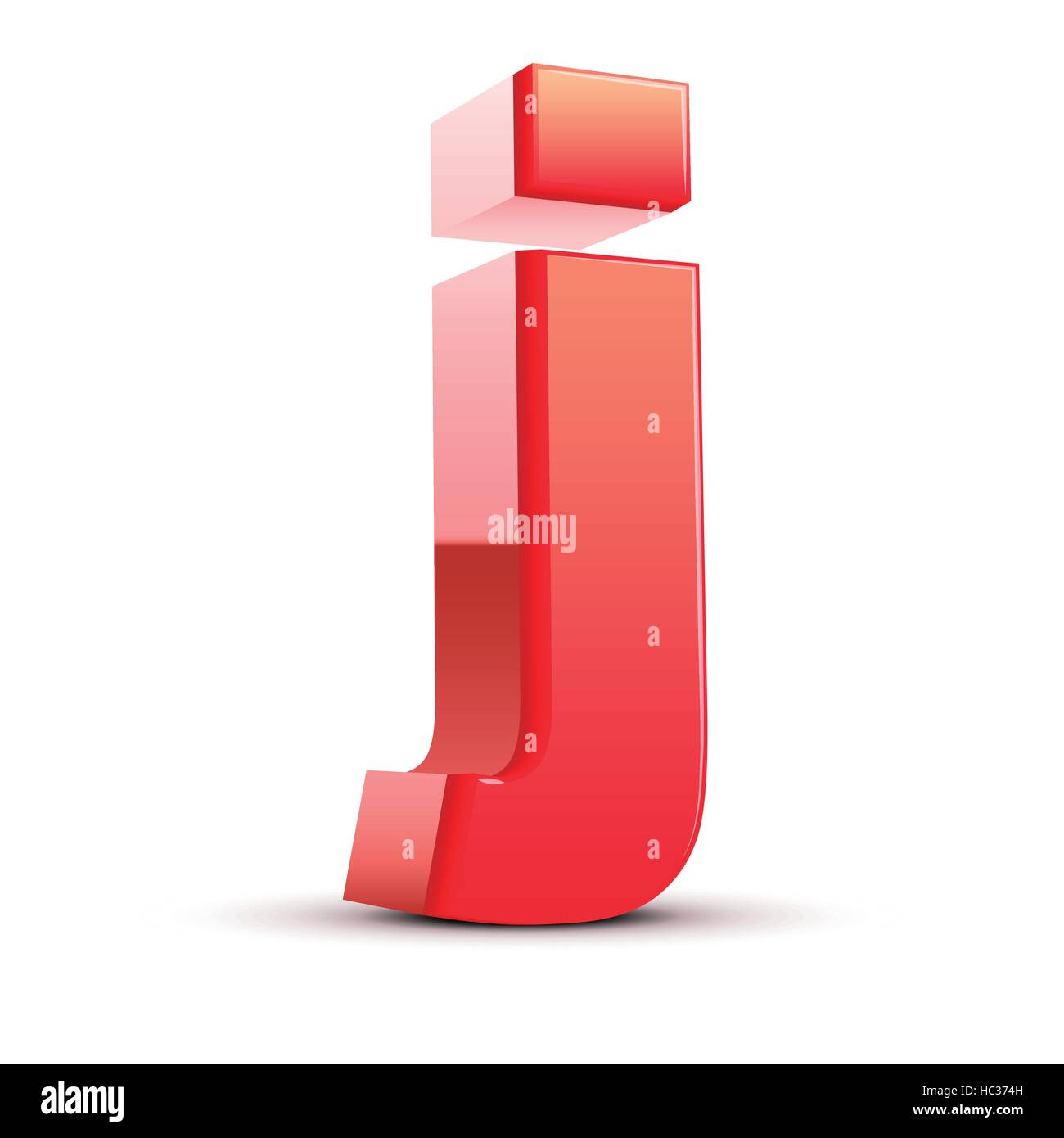 3d red letter j isolated white background Stock Vector Image & Art - Alamy