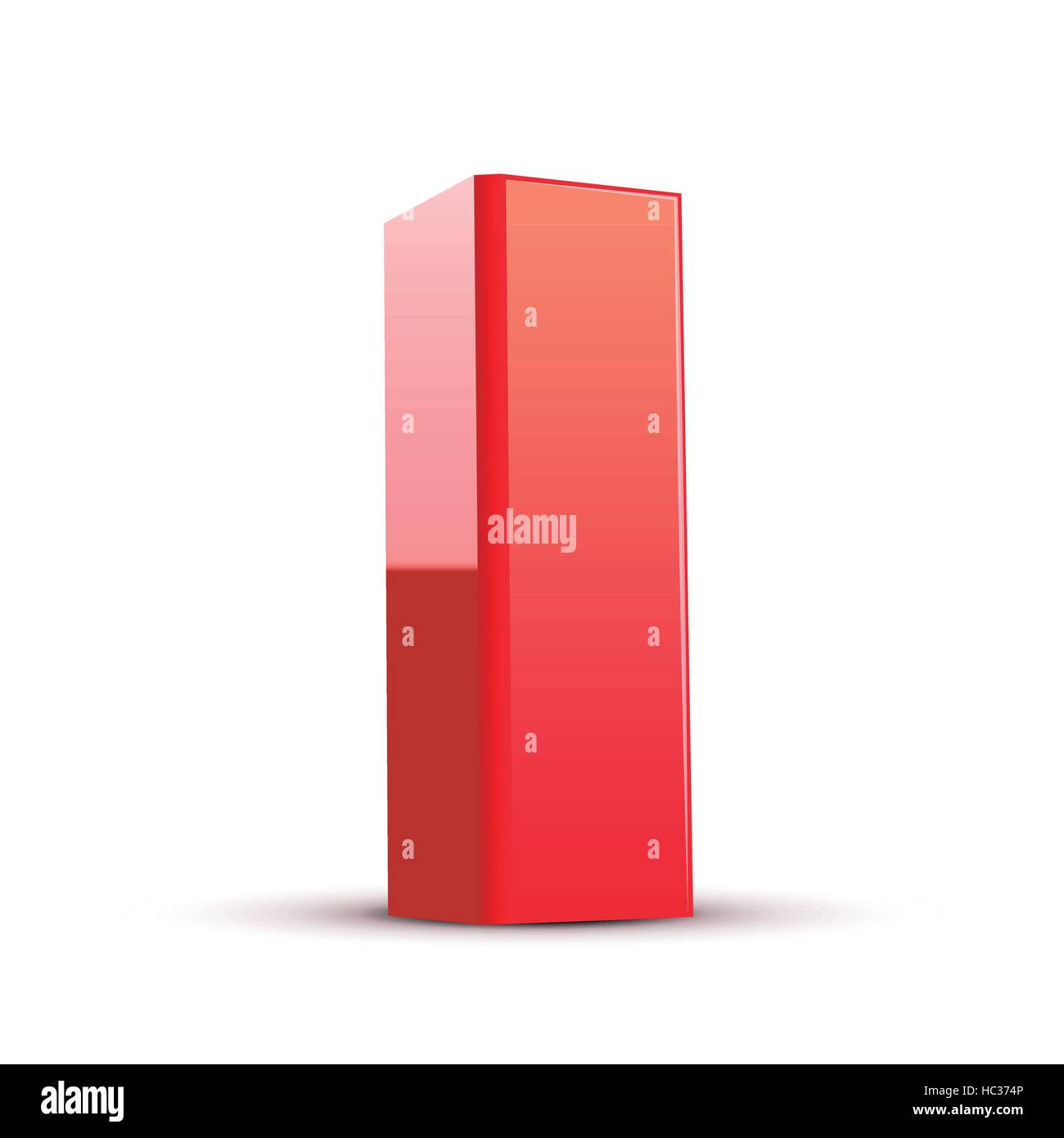 3d red letter l isolated white background Stock Vector Image & Art - Alamy