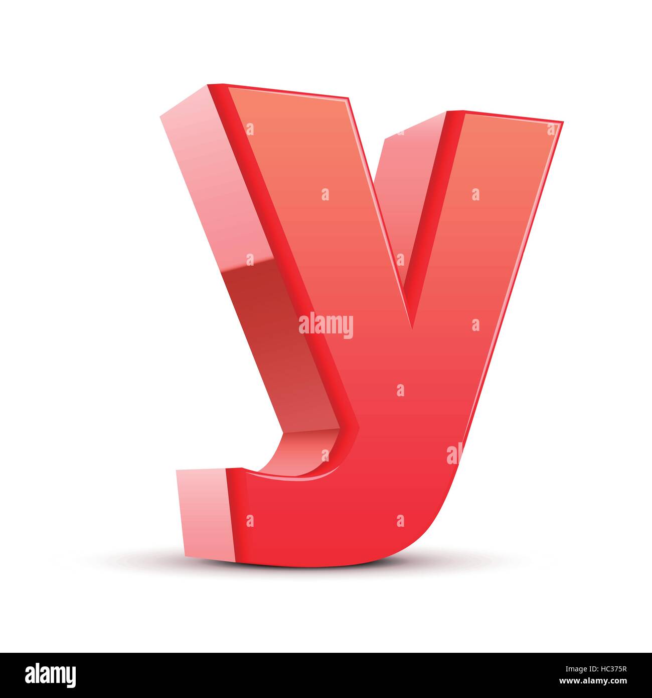 3d red letter y isolated white background Stock Vector Image & Art - Alamy