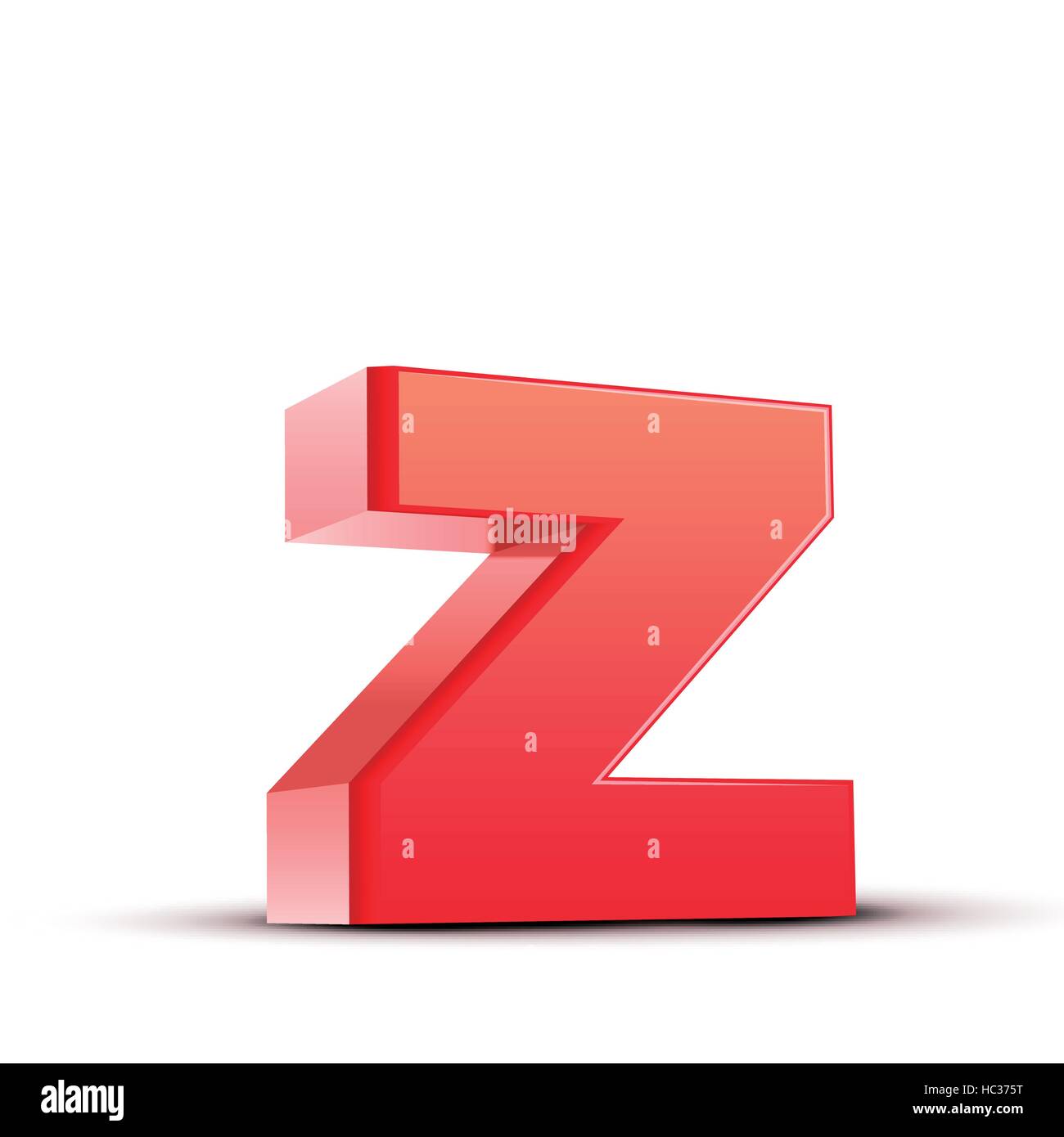 3d red letter z isolated white background Stock Vector Image & Art - Alamy