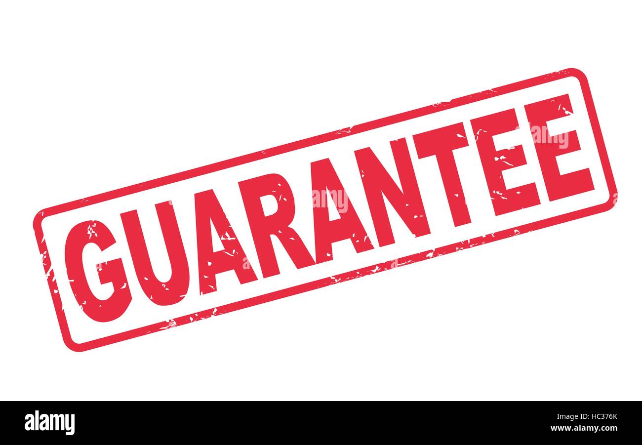 stamp guarantee with red text over white background Stock Vector Image ...